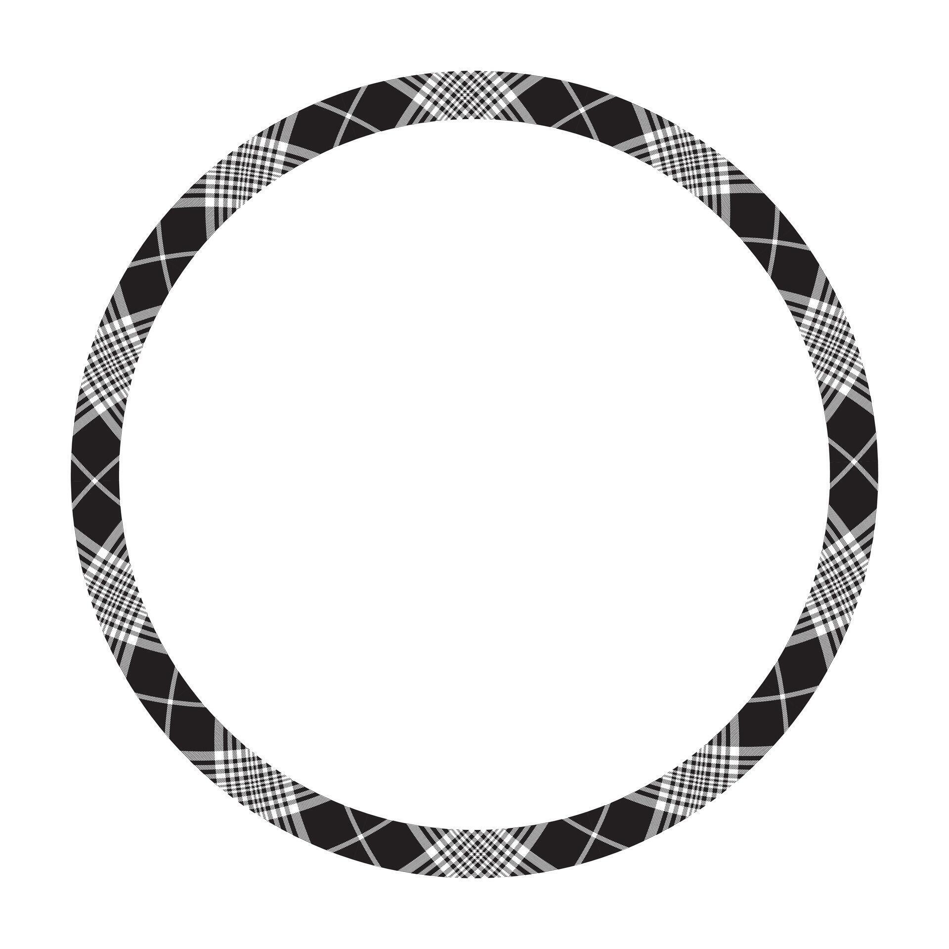 Circle borders and frames . Round border pattern geometric vintage frame design. Scottish tartan ...