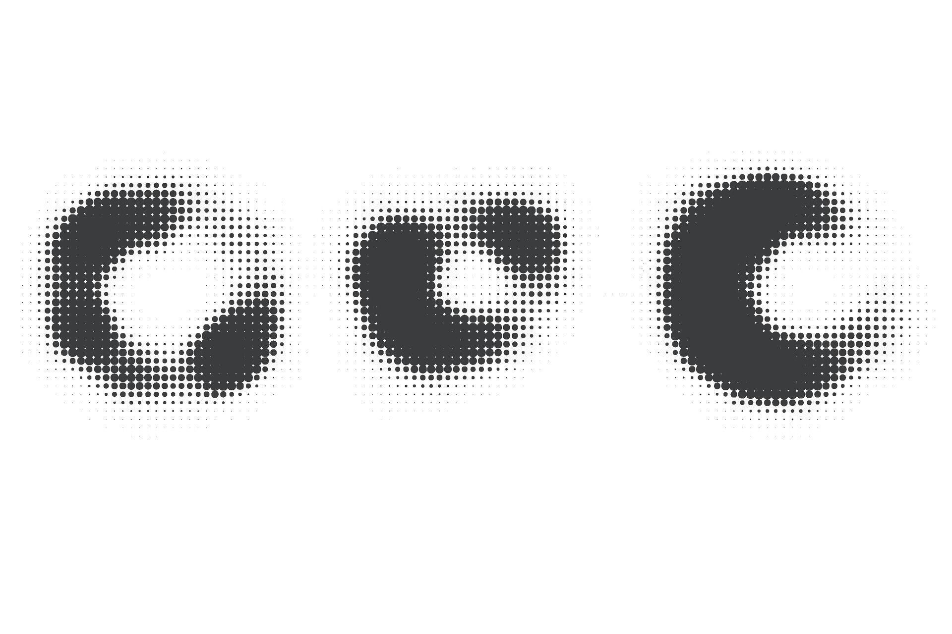 Dotted Shapes With Halftone Gradient Abstract Circle Elements Curve Wavy Rounds Set Of Fluid