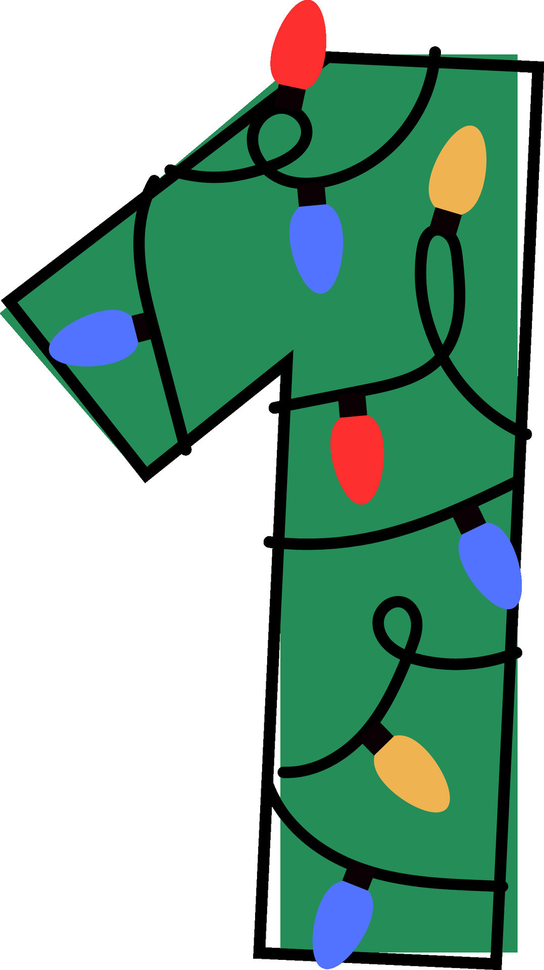 Christmas lights numbers design graphics 46526518 Vector Art at Vecteezy