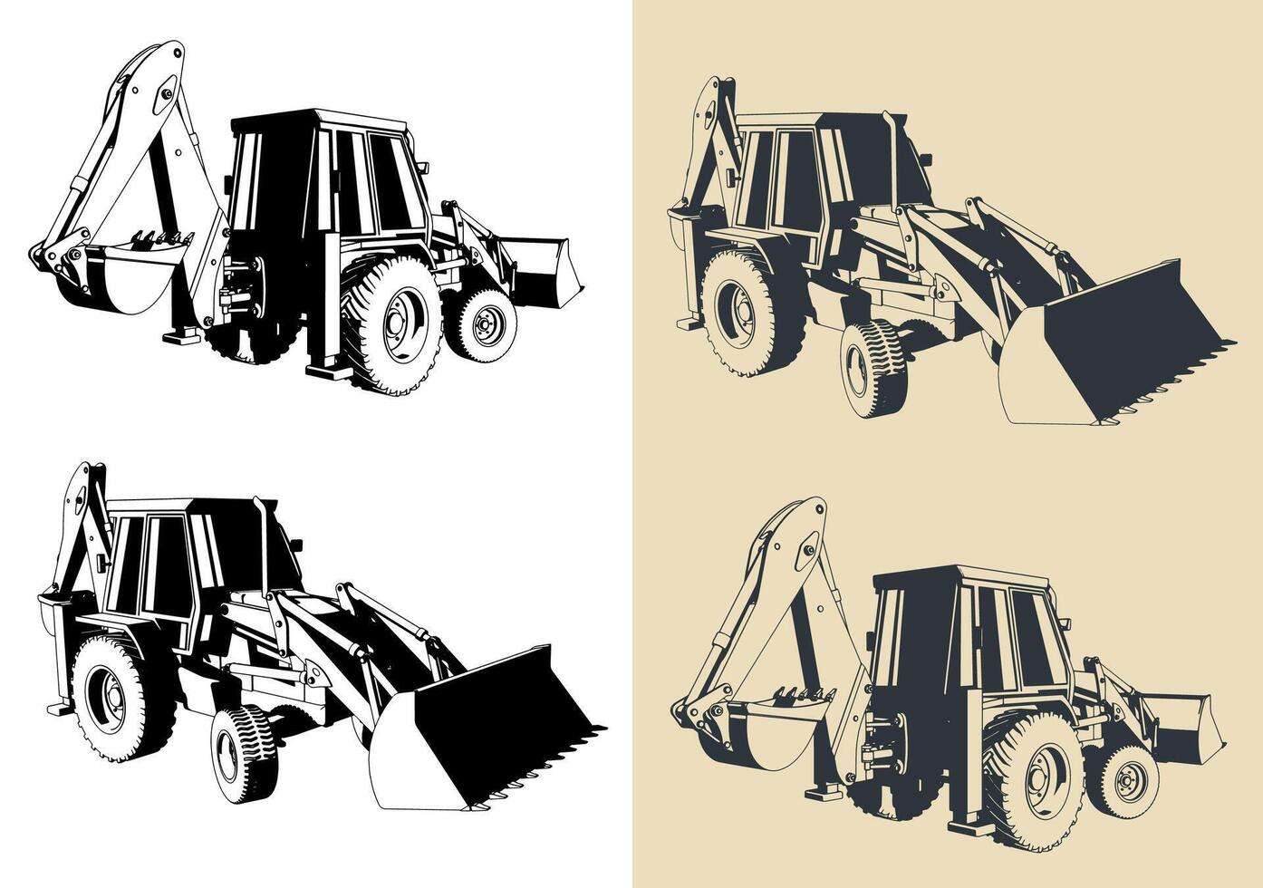 Backhoe loader illustrations 46529898 Vector Art at Vecteezy Backhoe loader illustrations 46529898 Vector Art at Vecteezy