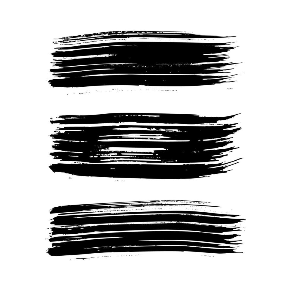 Set of black hand drawn brush strokes 46531222 Vector Art at Vecteezy