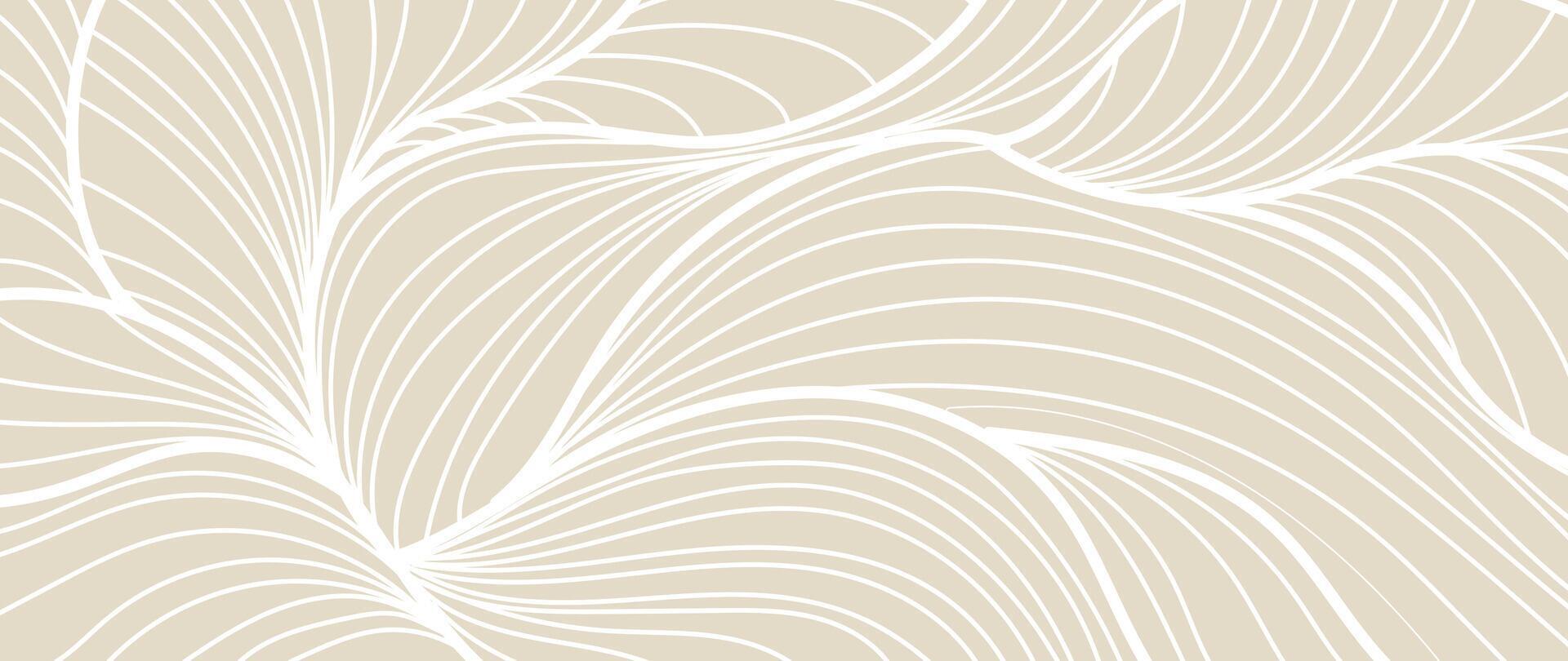 Abstract Line Art Background Minimalist Pencil Hand Drawn Contour Doodle Scribble Curve Lines