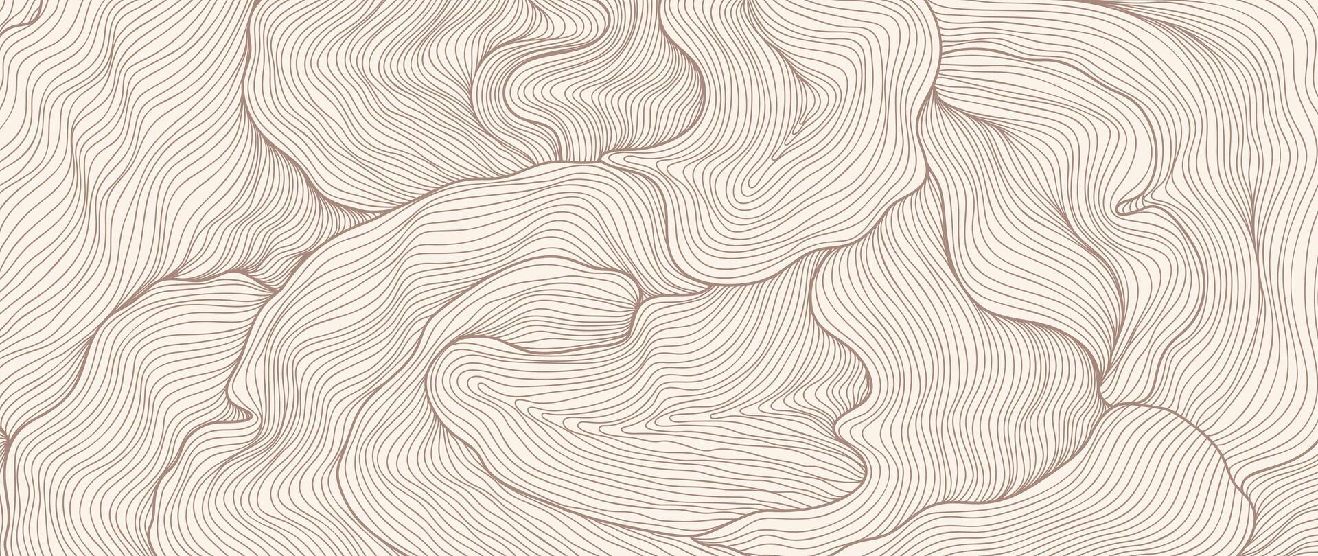 Abstract Line Art Background Minimalist Pencil Hand Drawn Contour Doodle Scribble Curve Lines