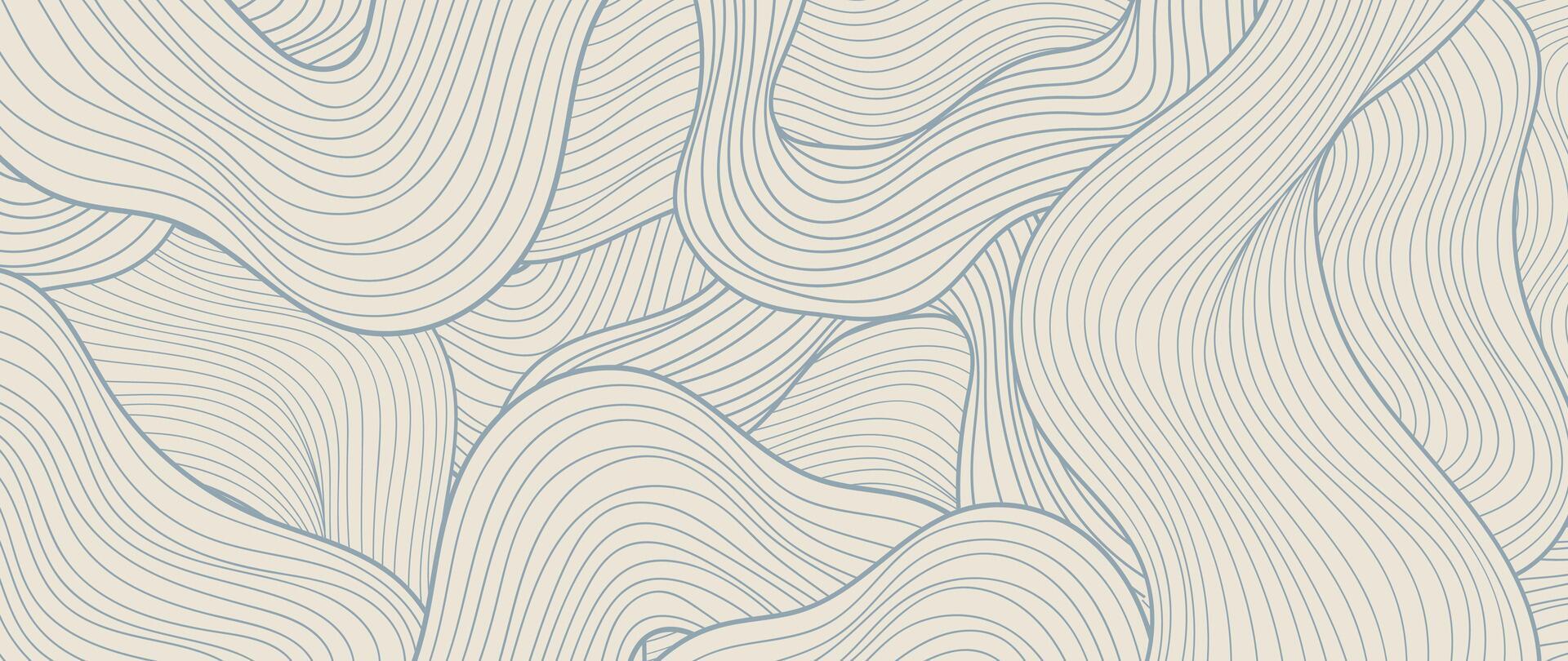 Abstract Line Art Background Minimalist Pencil Hand Drawn Contour Doodle Scribble Curve Lines