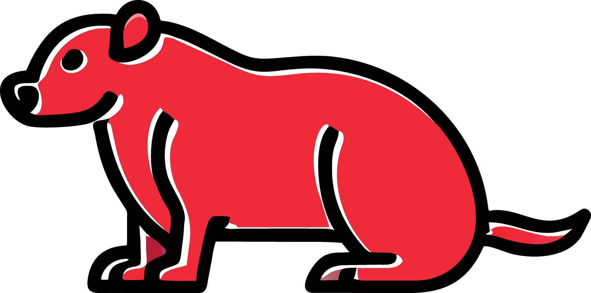 Albino Ferret Rodent Red Icon Illustration 46538373 Vector Art At Vecteezy