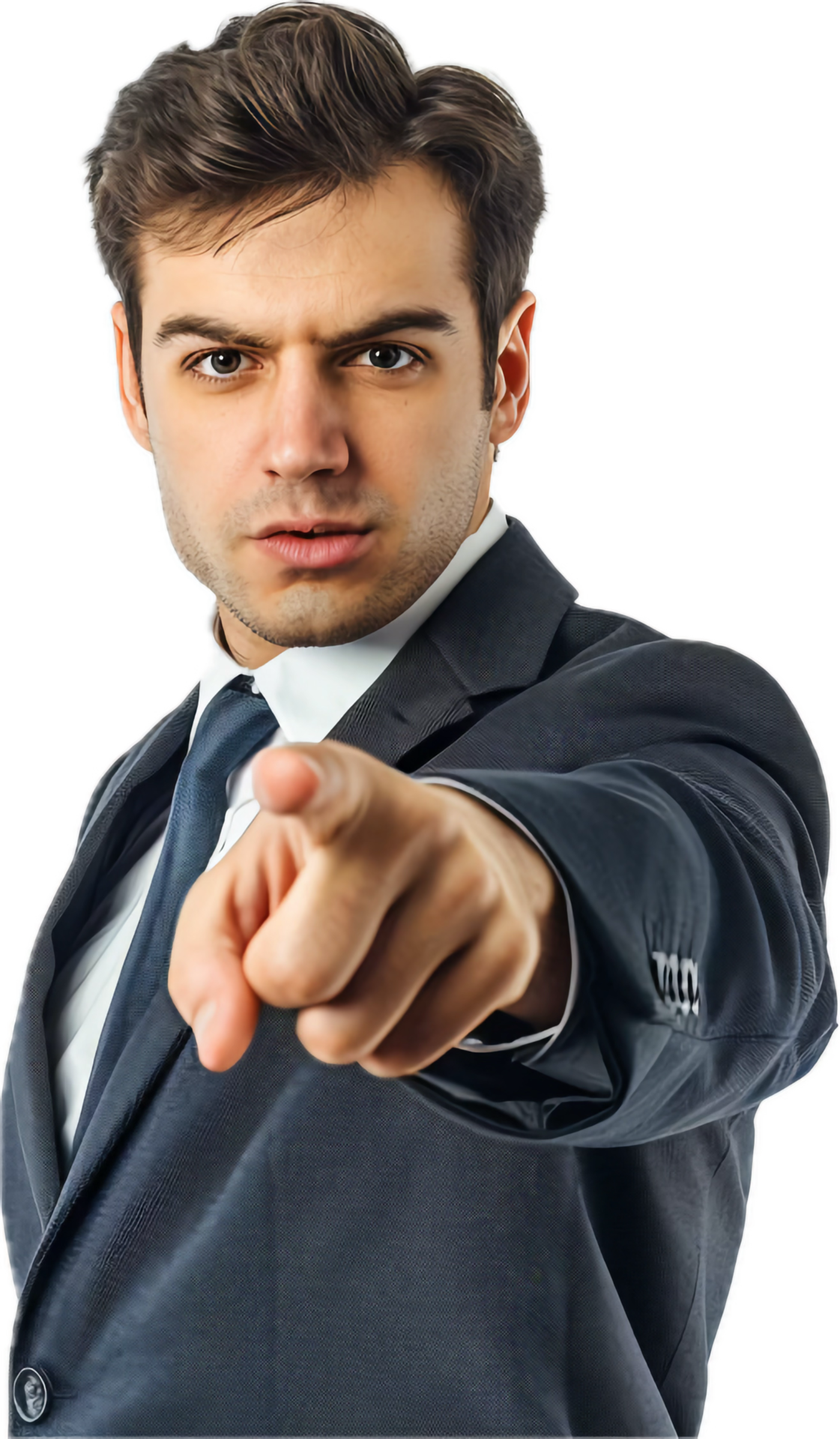 Businessman Pointing Finger at Viewer. 46542895 PNG