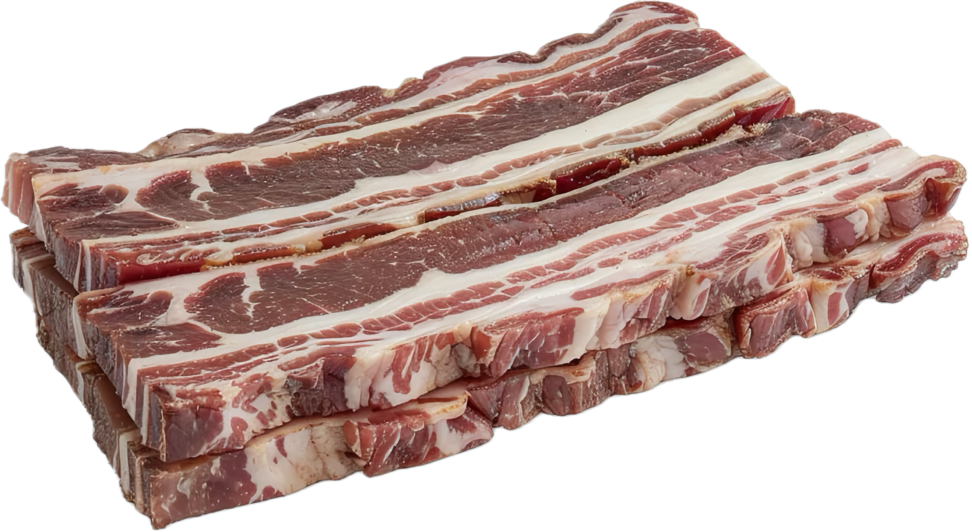 Fresh Slices of Raw Beef Short Ribs. 46543261 PNG