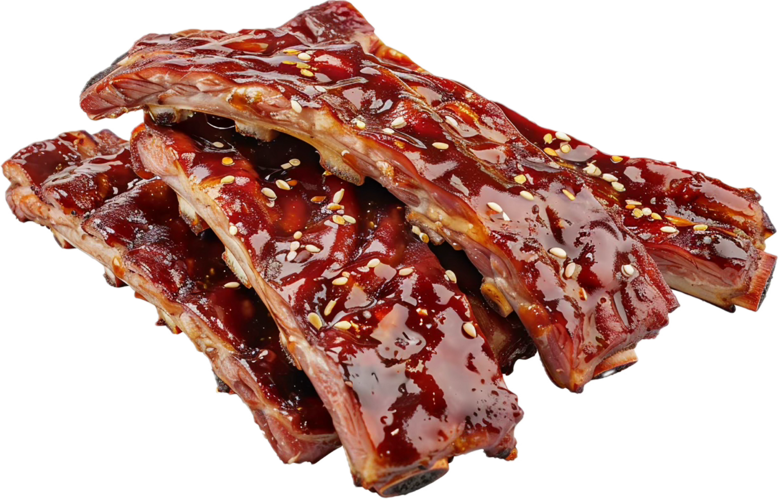 Barbecued Pork Ribs With Glaze 46543385 Png