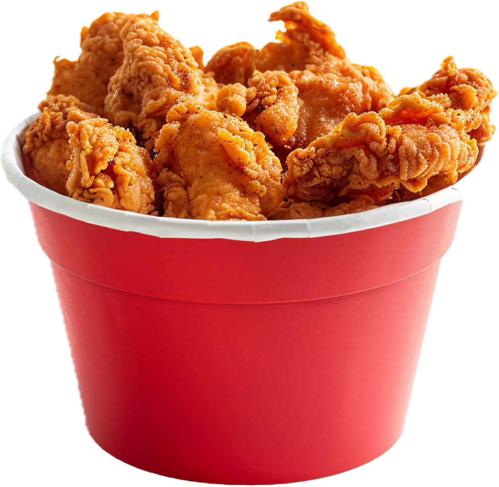 Crispy Fried Chicken In Bucket 46543481 Png