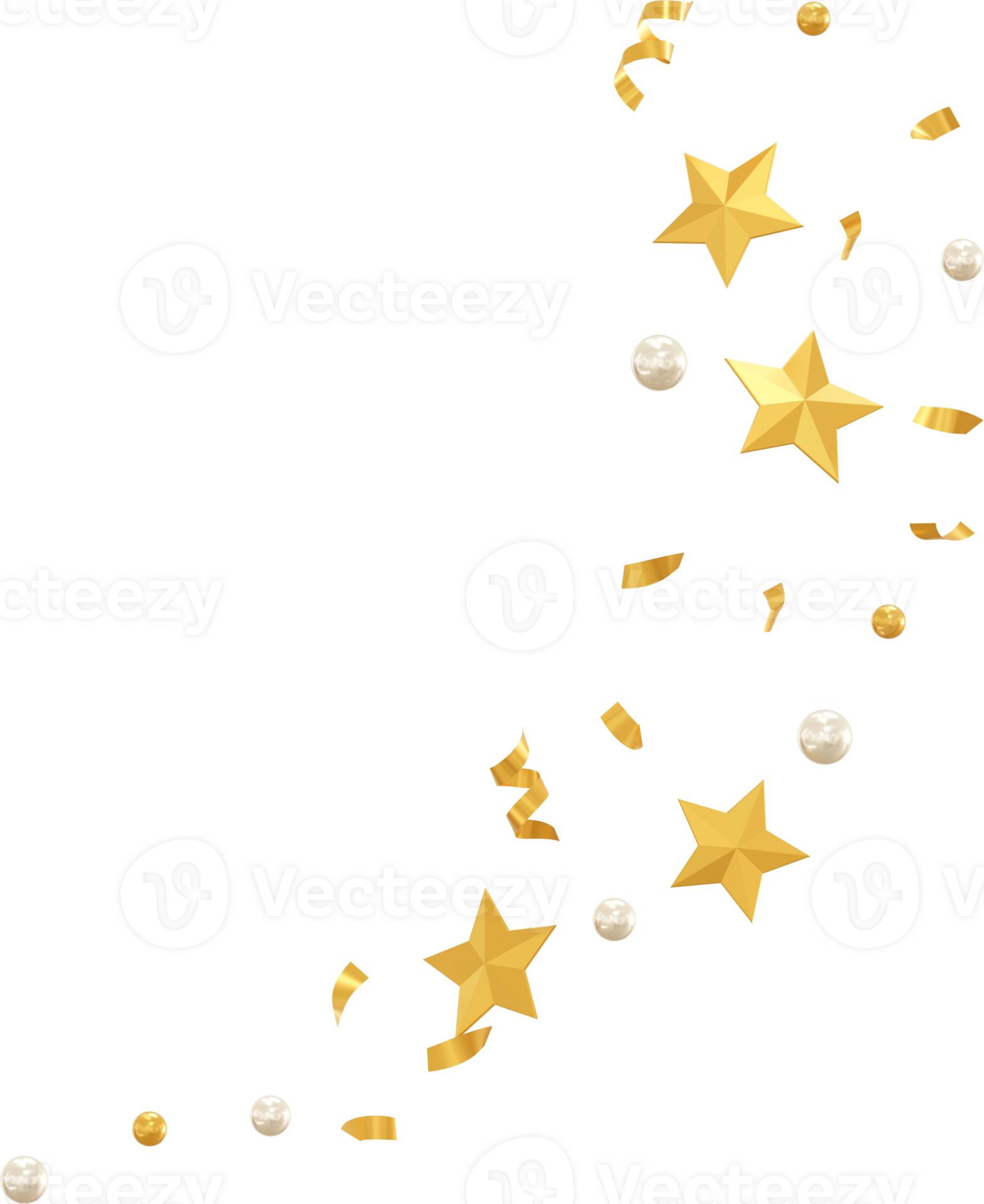 golden star confetti 46543810 PNG