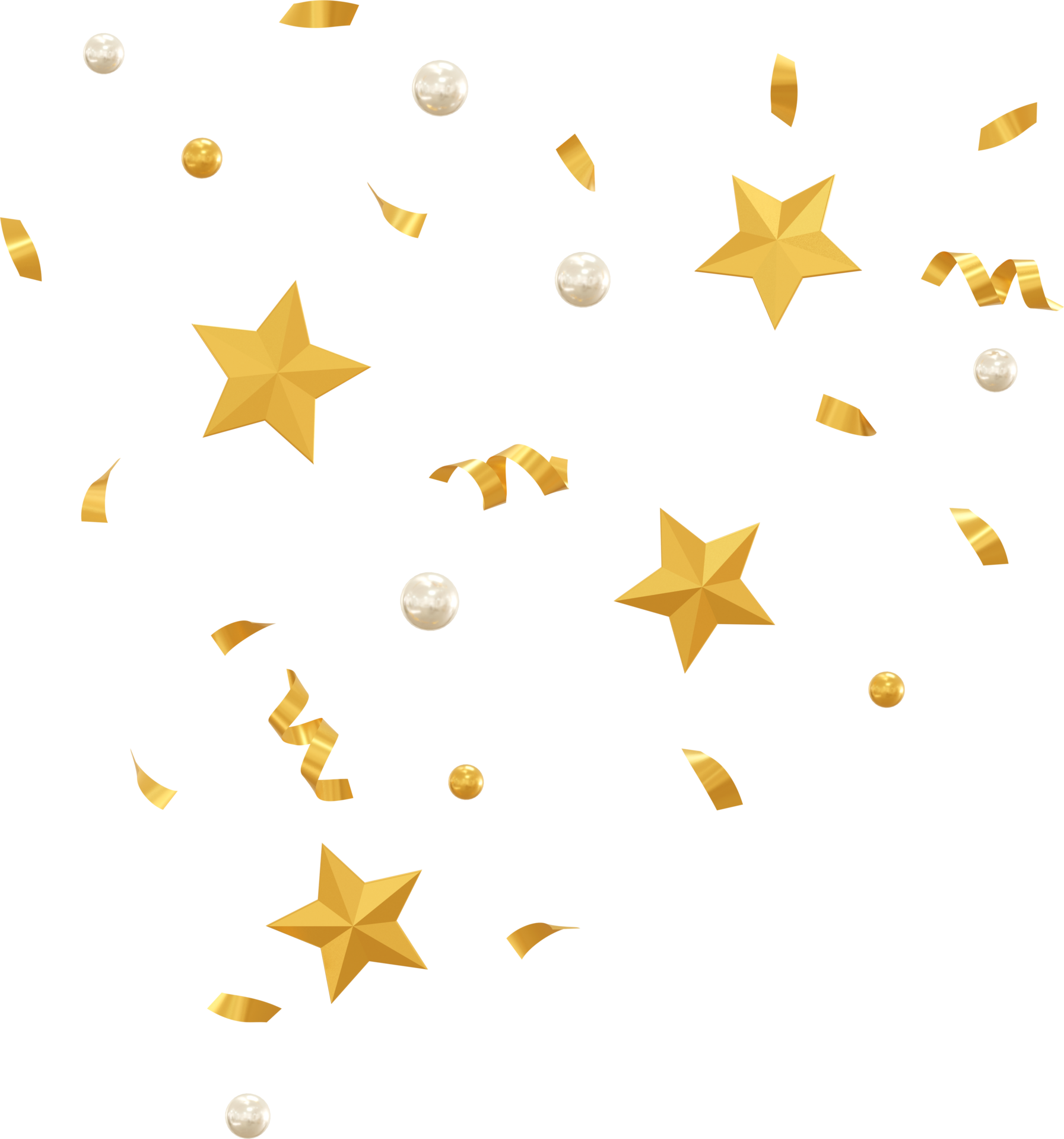 golden star confetti 46543815 PNG