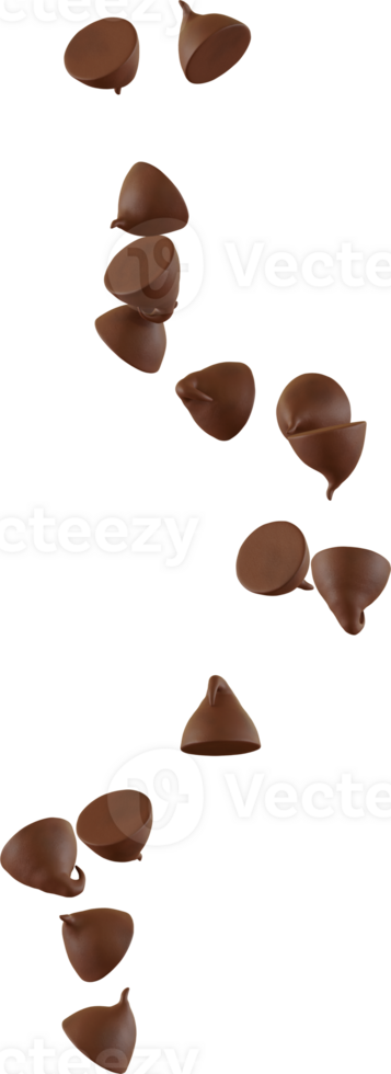 Falling Chocolate Chips 46544148 Png