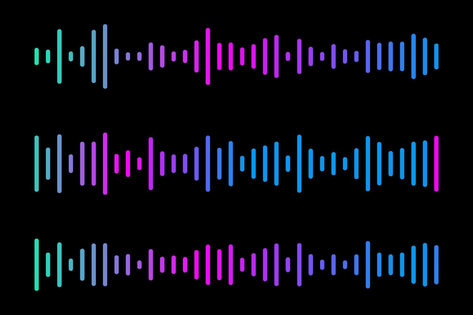 Digital sound wave equalizer, simple audio sound waves effect. 46544569 ...