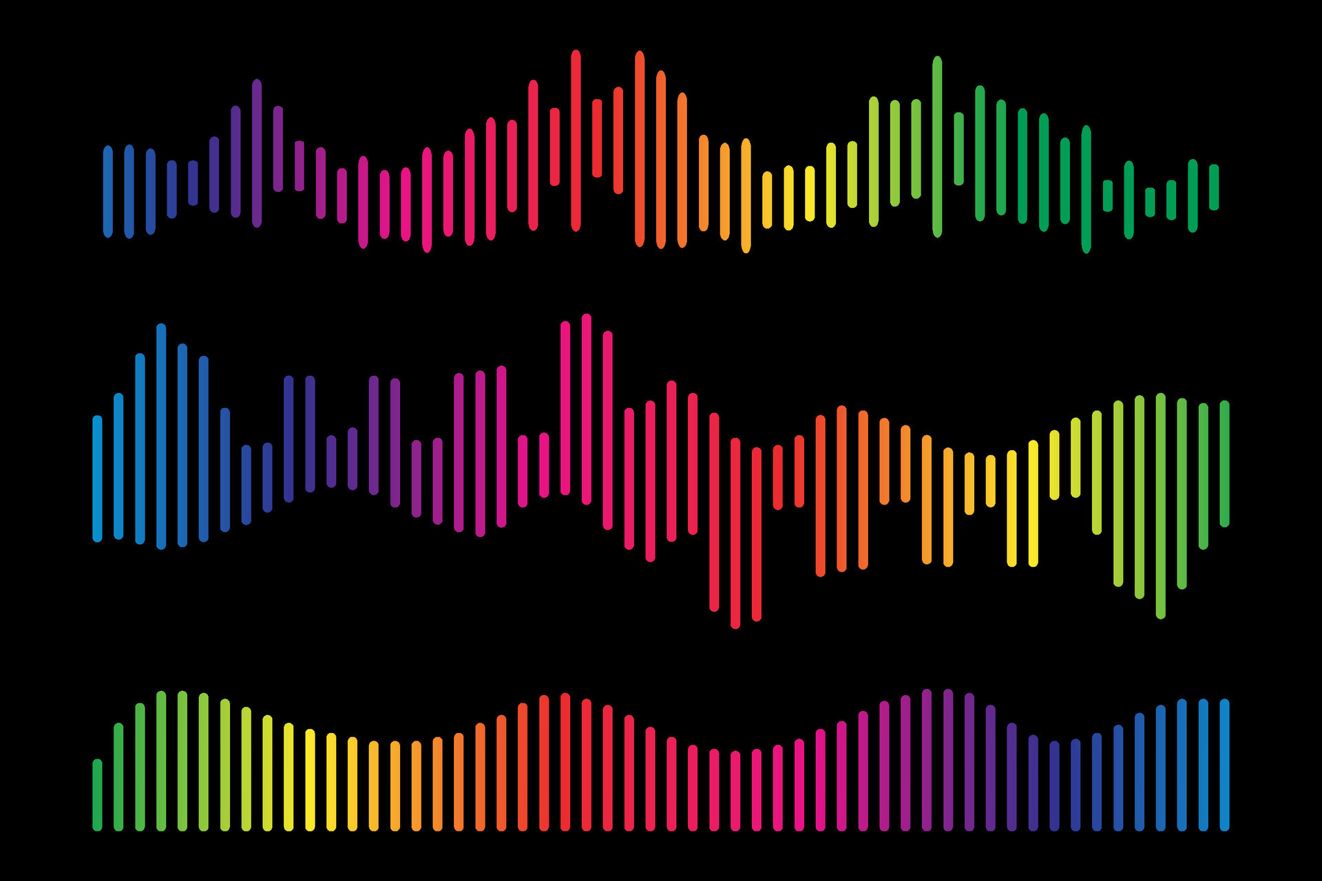 Digital sound wave equalizer, simple audio sound waves effect. 46544577 ...