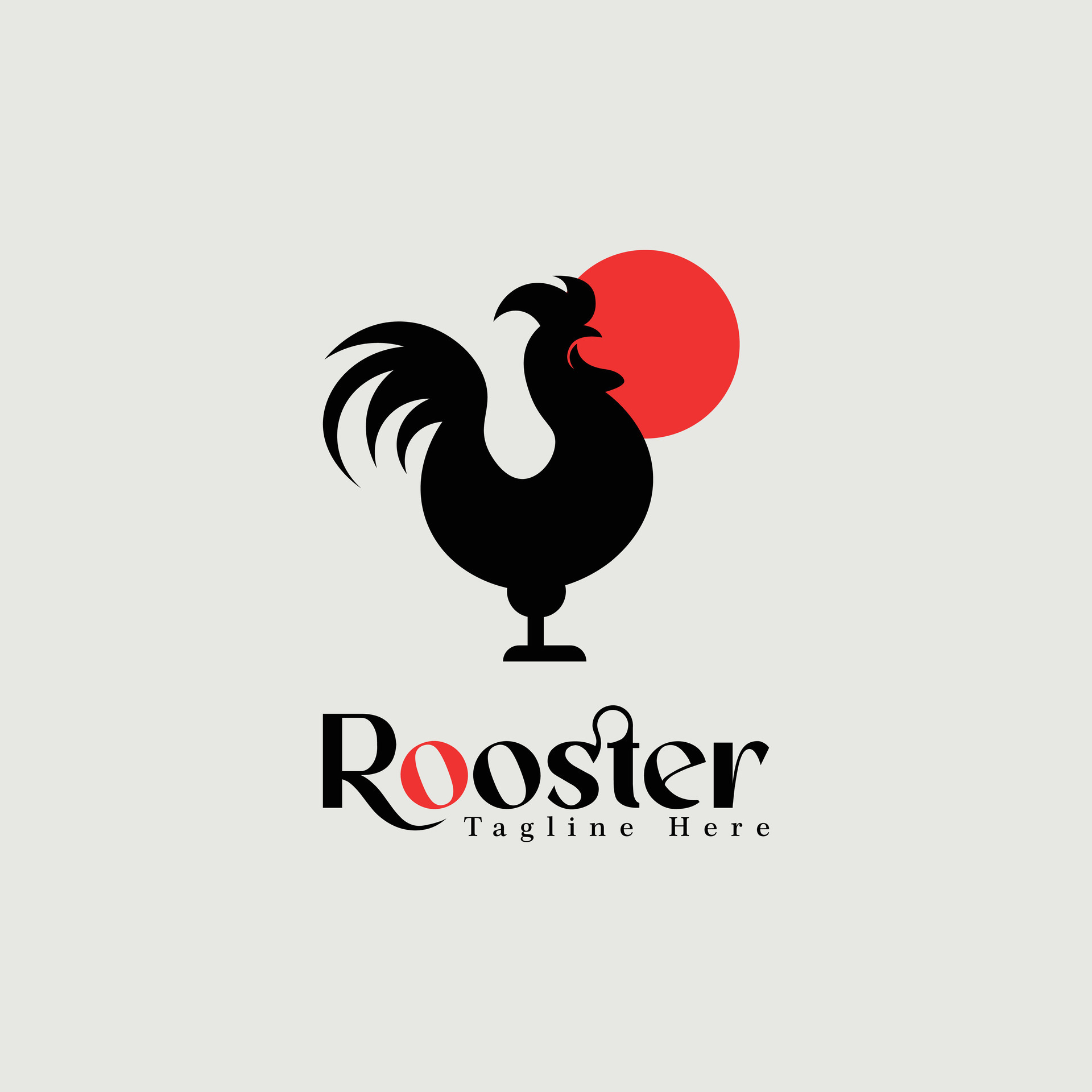 Rooster silhouette logo design template 46544782 Vector Art at Vecteezy