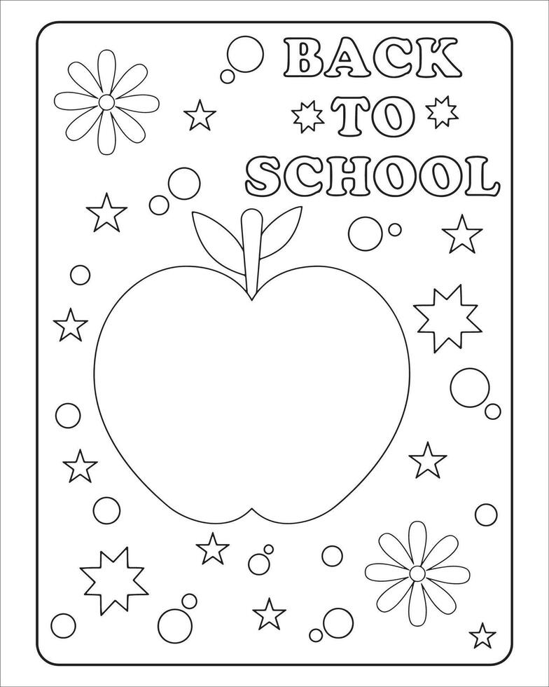 Back To School Coloring Pages for kids 46546546 Vector Art at Vecteezy
