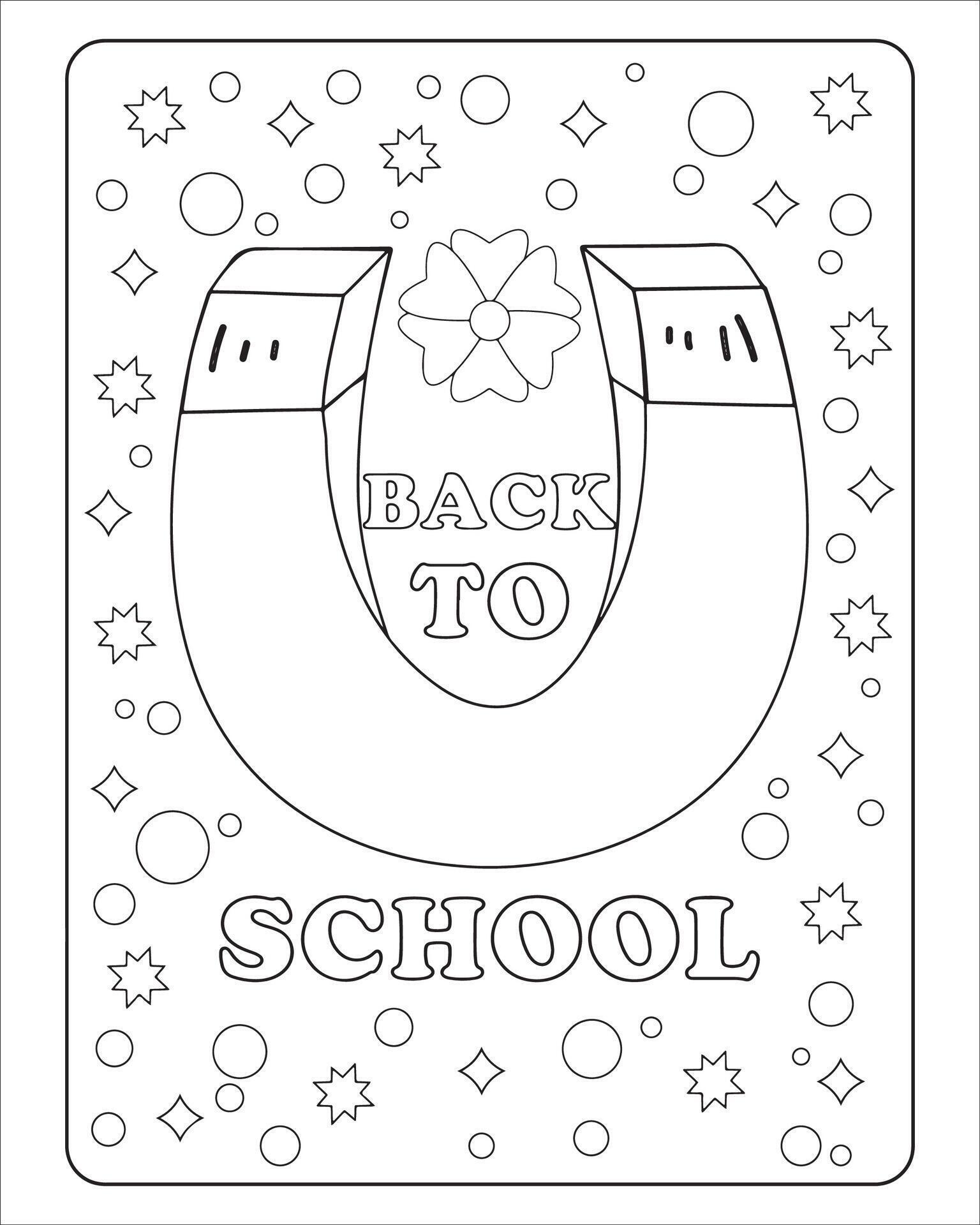 Back To School Coloring Pages for kids 46546548 Vector Art at Vecteezy