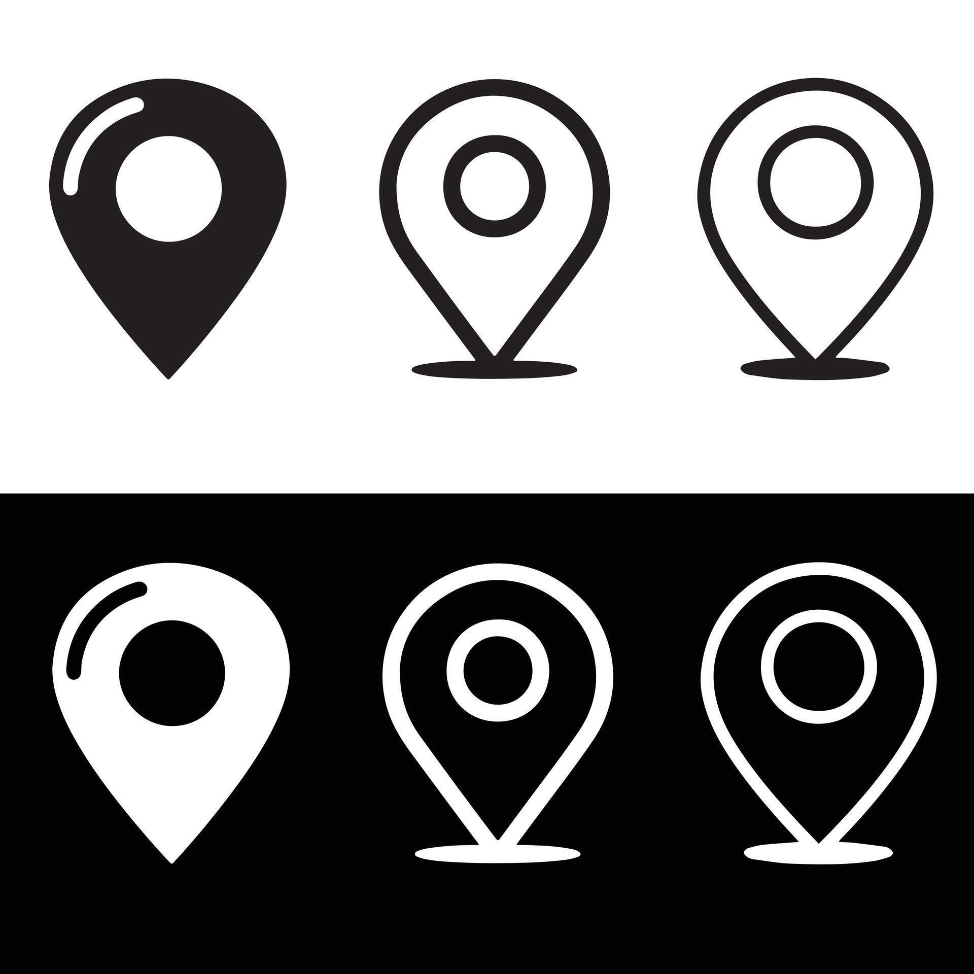Set of map pin location icons. Modern map markers . illustration on a white background. 46546882 ...