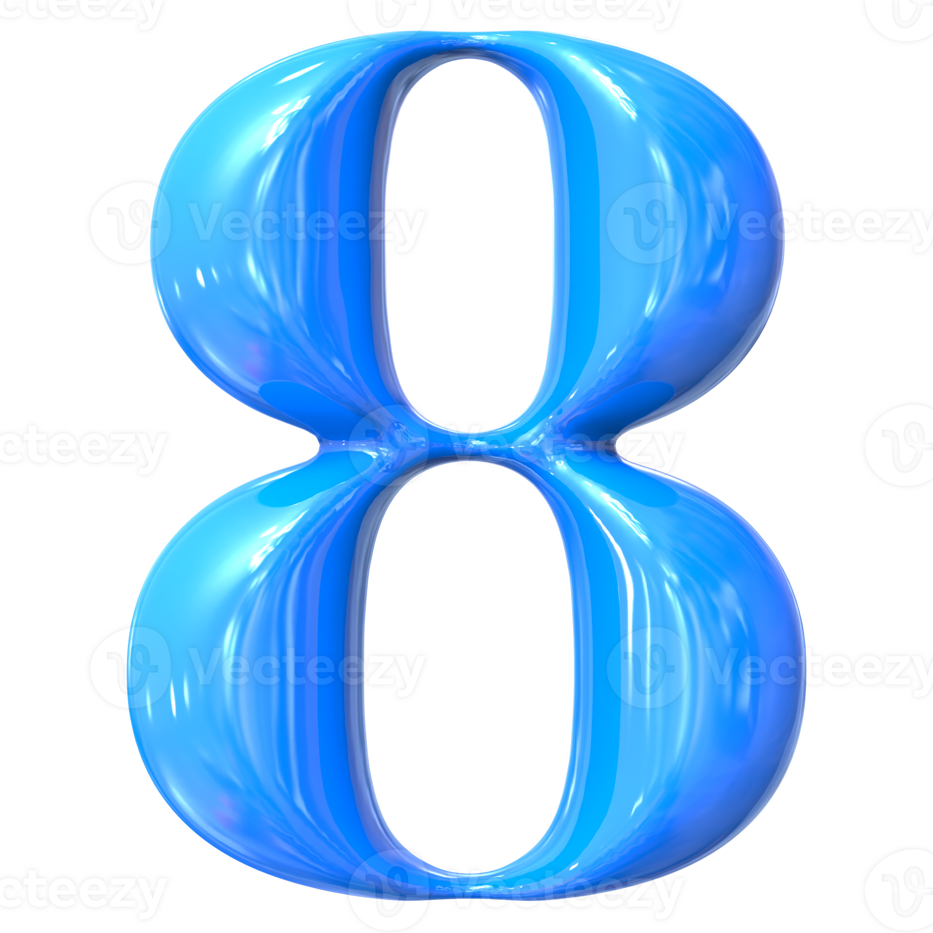 Number 8 in Blue color 46552760 PNG