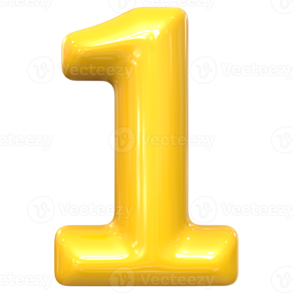 Number 1 yellow color 46552777 PNG