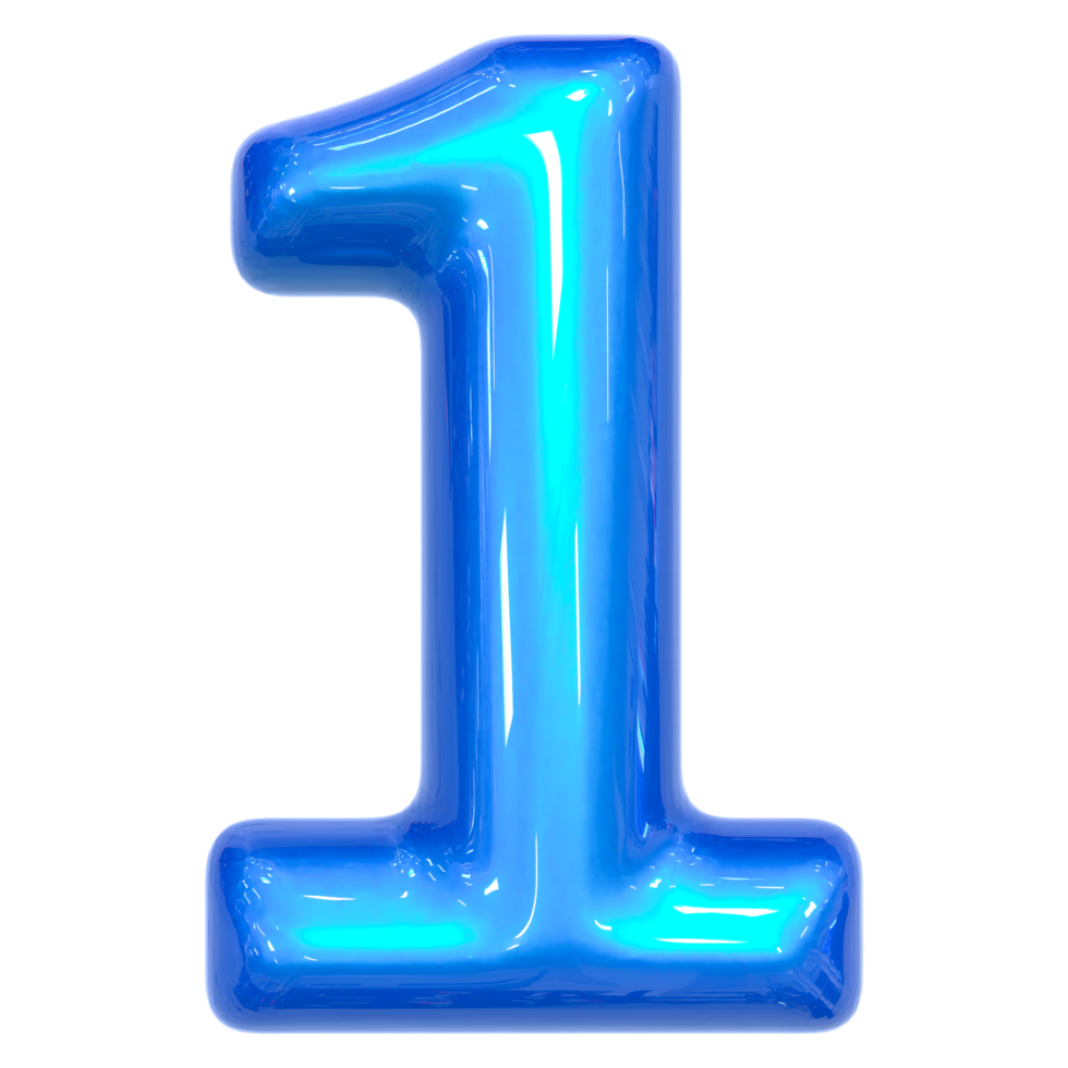 Number 1 color blue 3D render illustration 46552795 PNG Number 1 color blue 3D render illustration 46552795 PNG