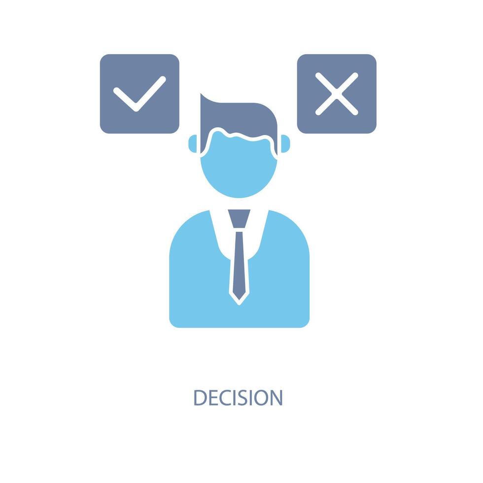 decision concept line icon. Simple element illustration. decision concept outline symbol design ...