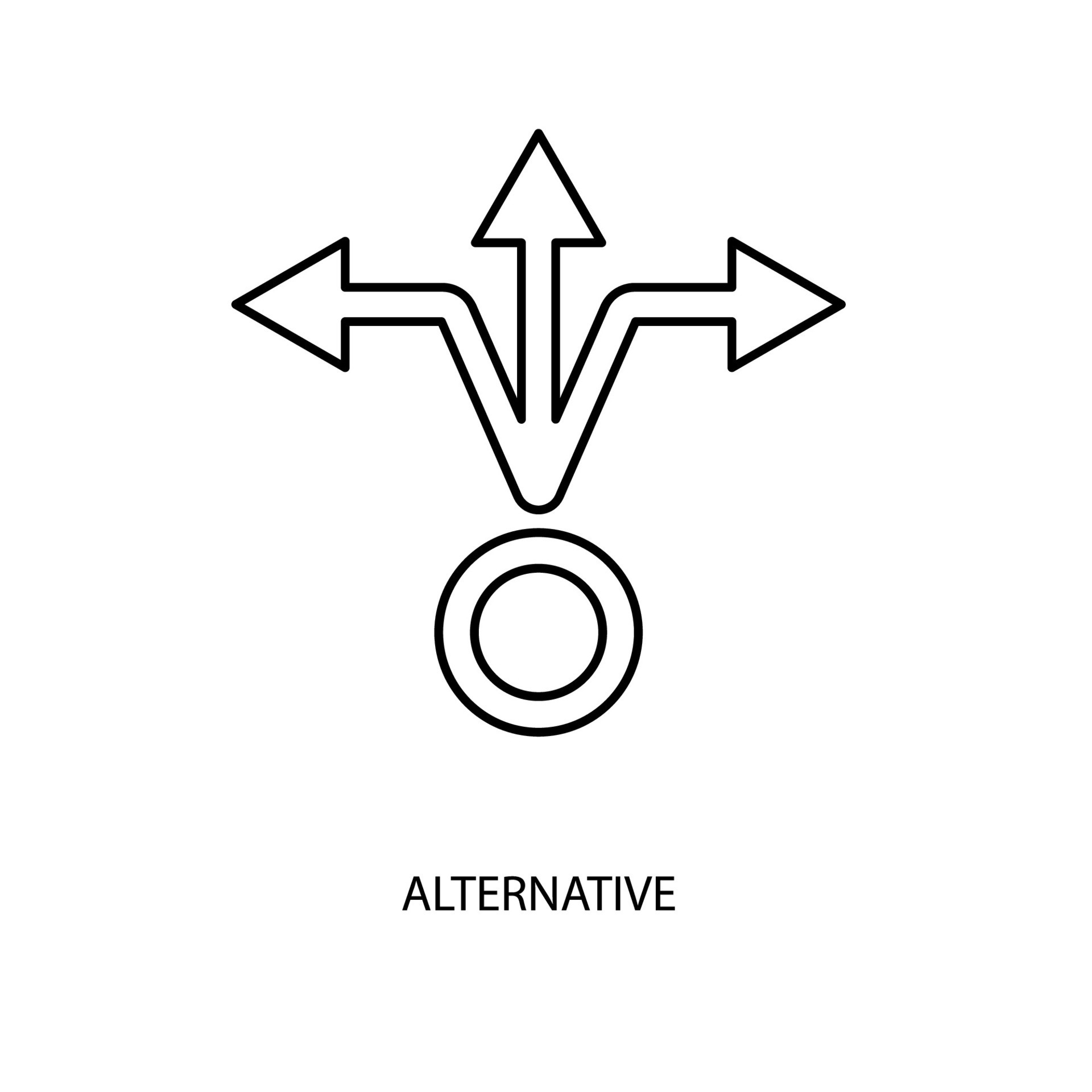 Alternative Concept Line Icon Simple Element Illustration Alternative Concept Outline Symbol
