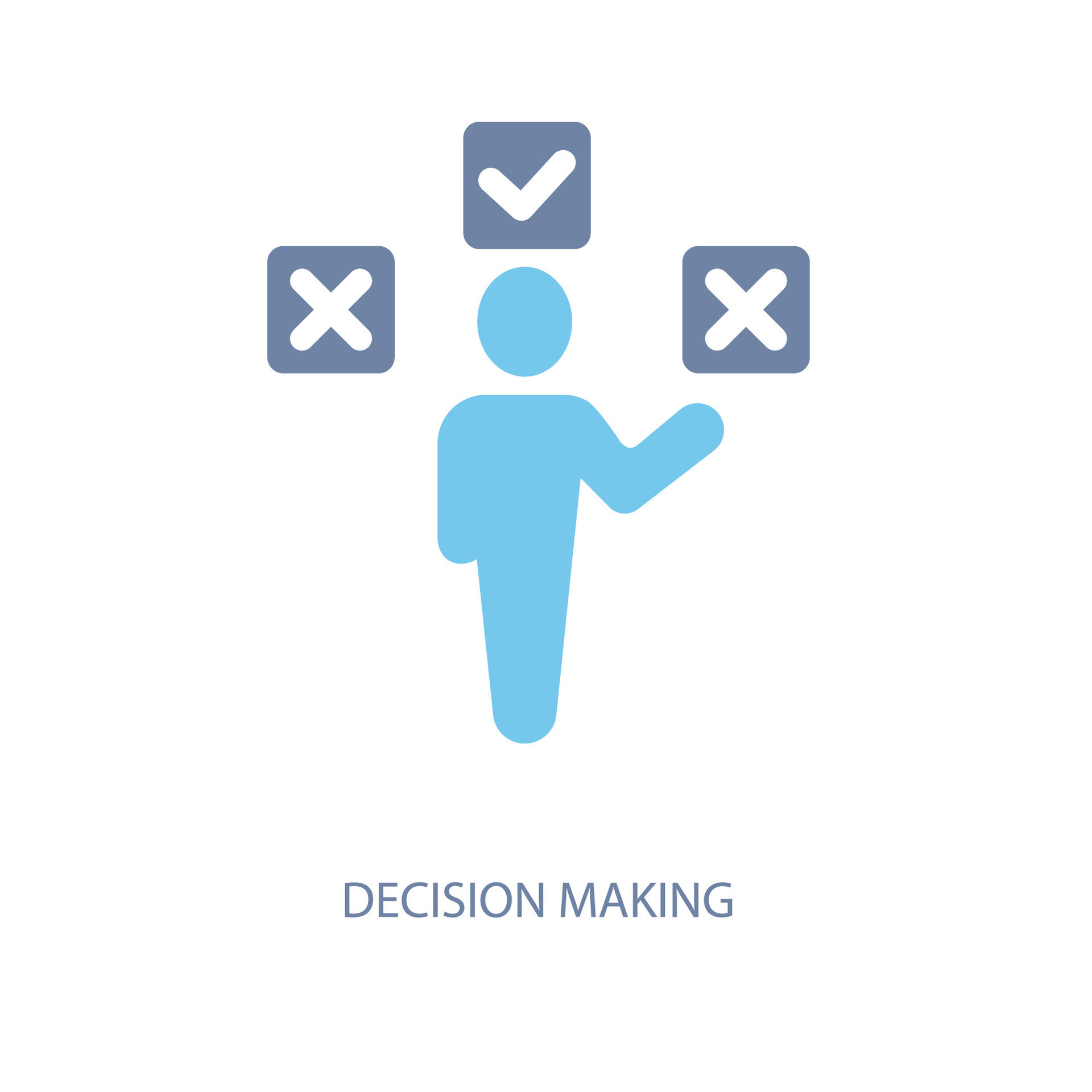 decision making concept line icon. Simple element illustration ...