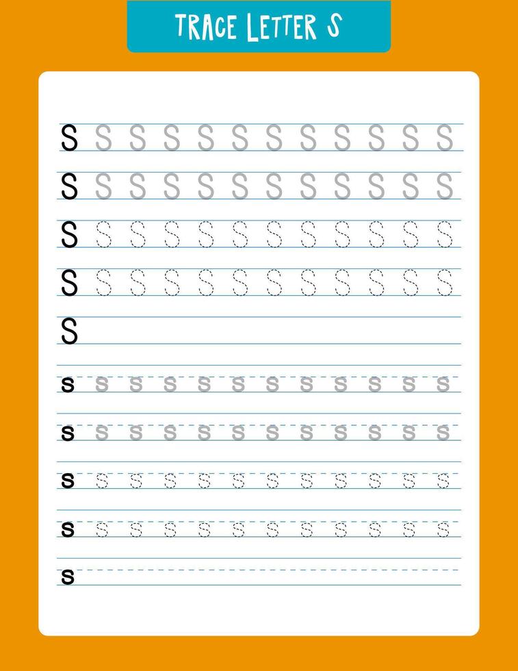 Alphabet learning worksheet designed for kids to practice tracing the ...