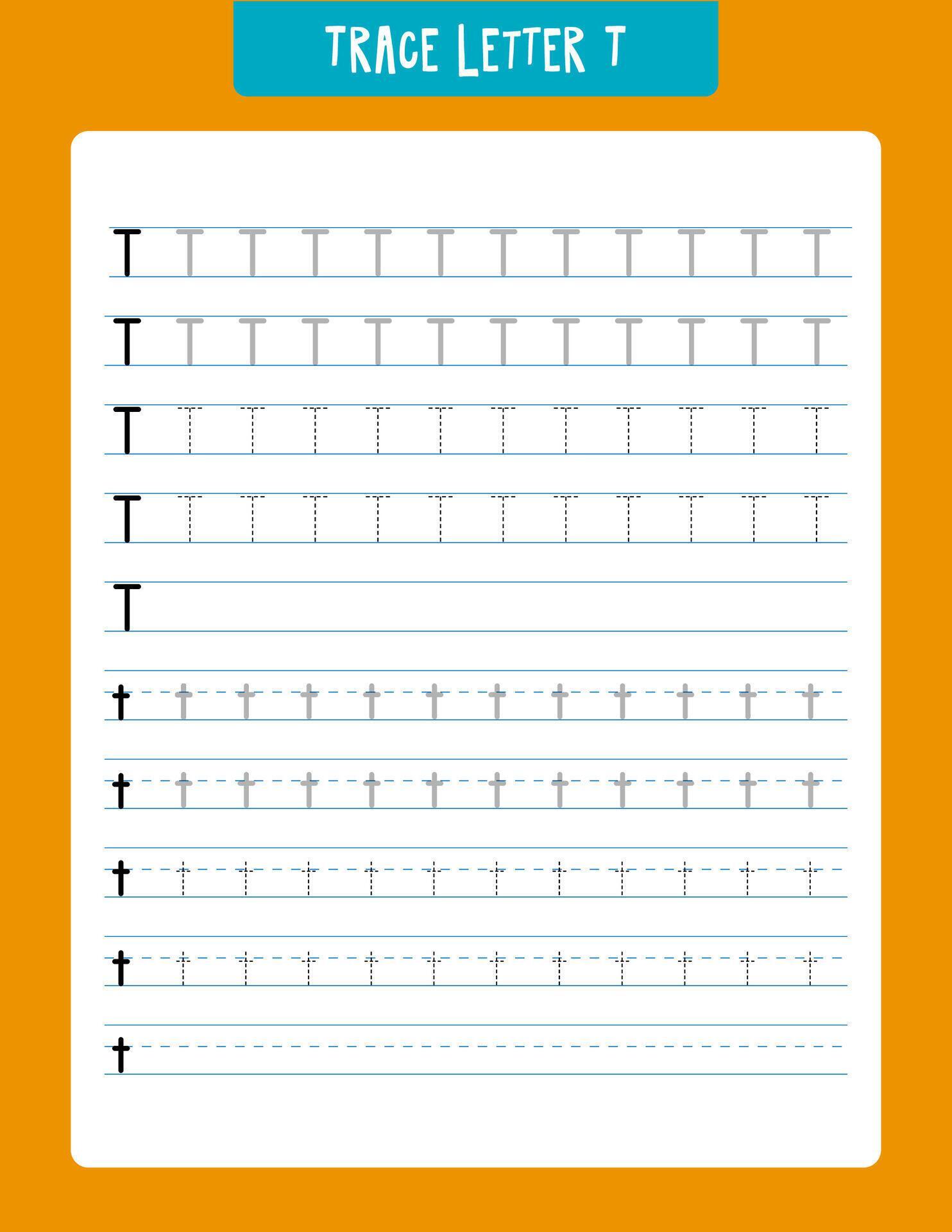 Printable worksheet designed to help preschoolers learn how to trace ...