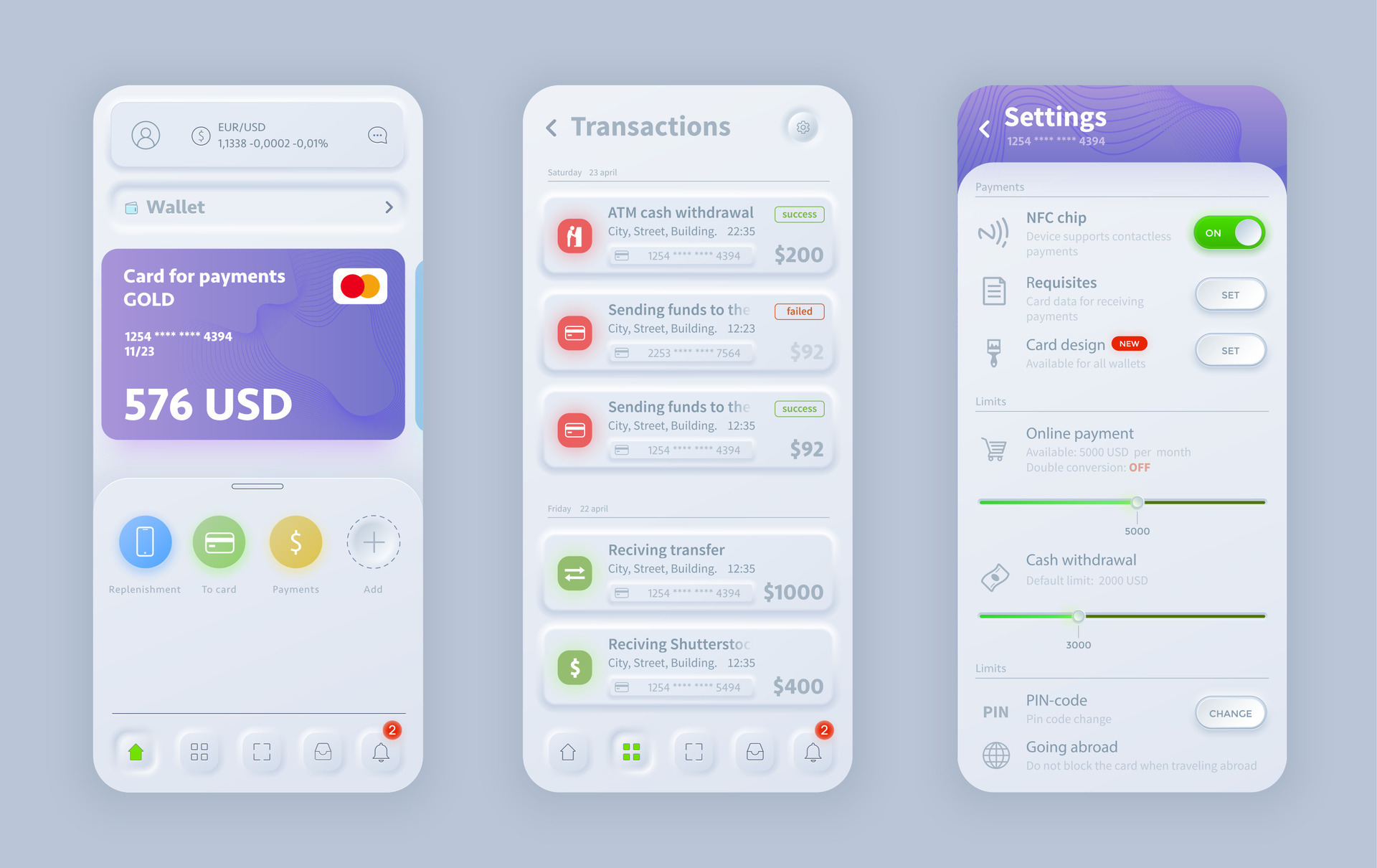 Online banking neomorphic interface of mobile app 46558589 Vector Art ... Online banking neomorphic interface of mobile app 46558589 Vector Art ...