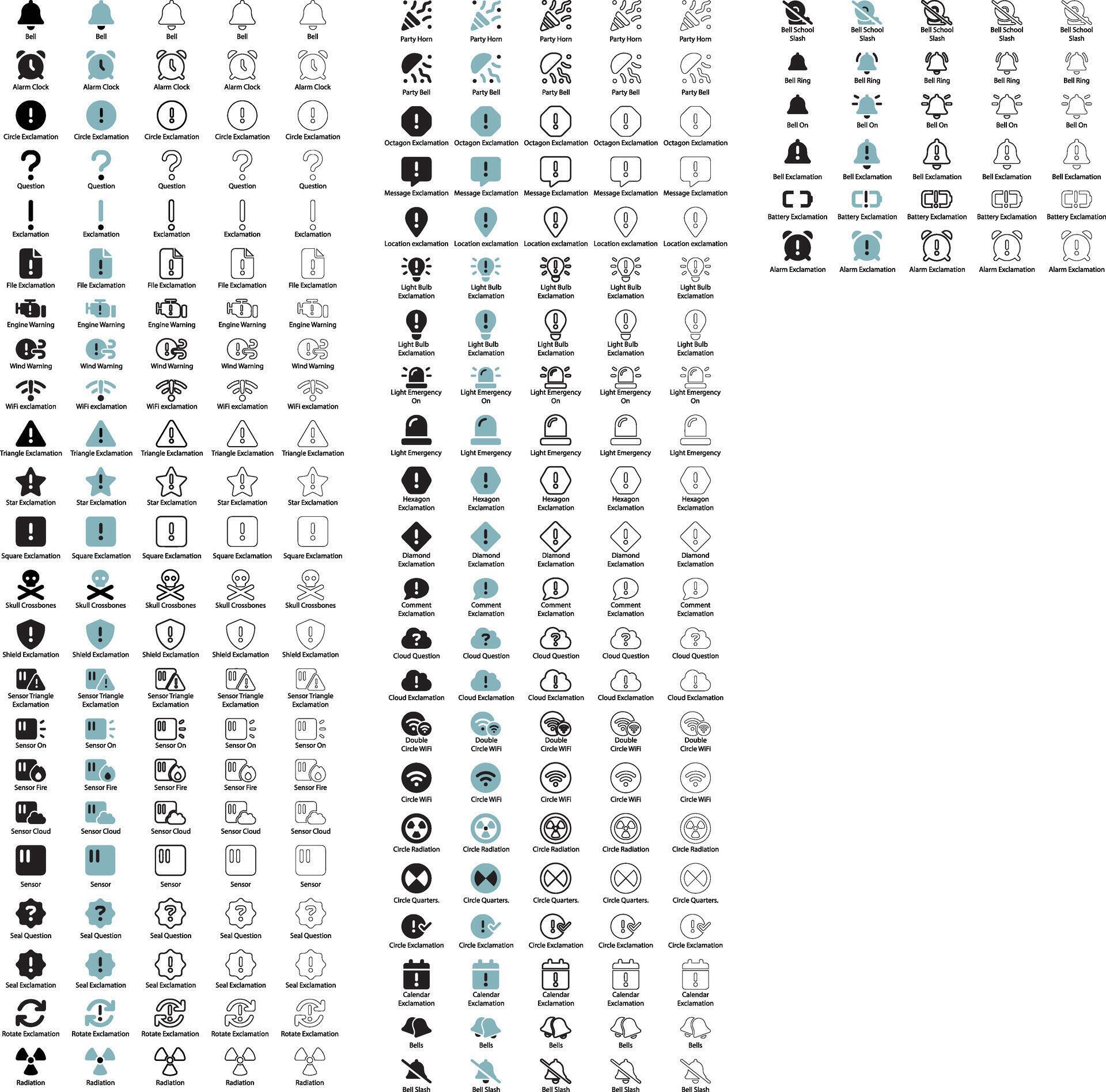 Alert Icon set for web application and docuent design. free 46562942 ...
