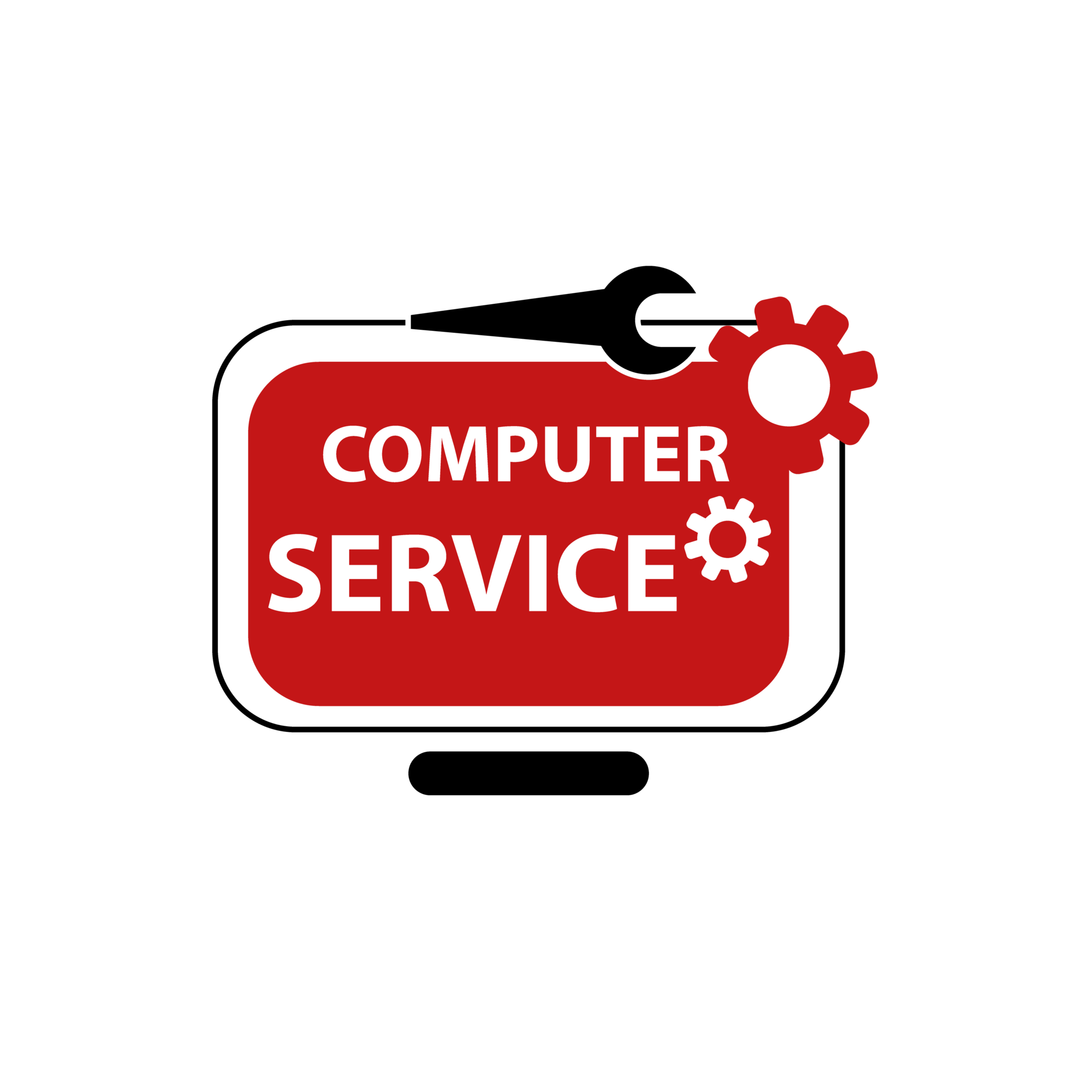 Computers Repair Logo Template. Wrench and Screwdriver Design ...