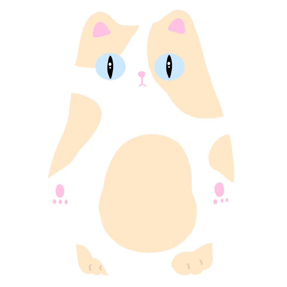 Cute White And Cream Colored Cat Or Cream Colored Cat Mascot Character ...