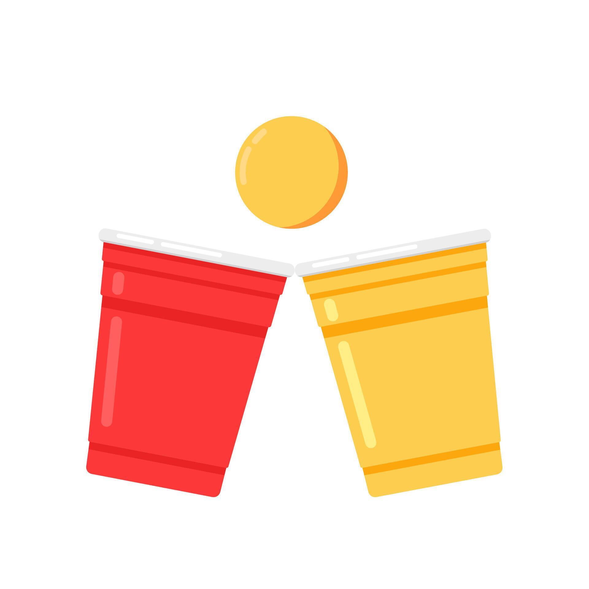 Plastic Cups Red Beer Pong Plastic Cups With Ball Traditional