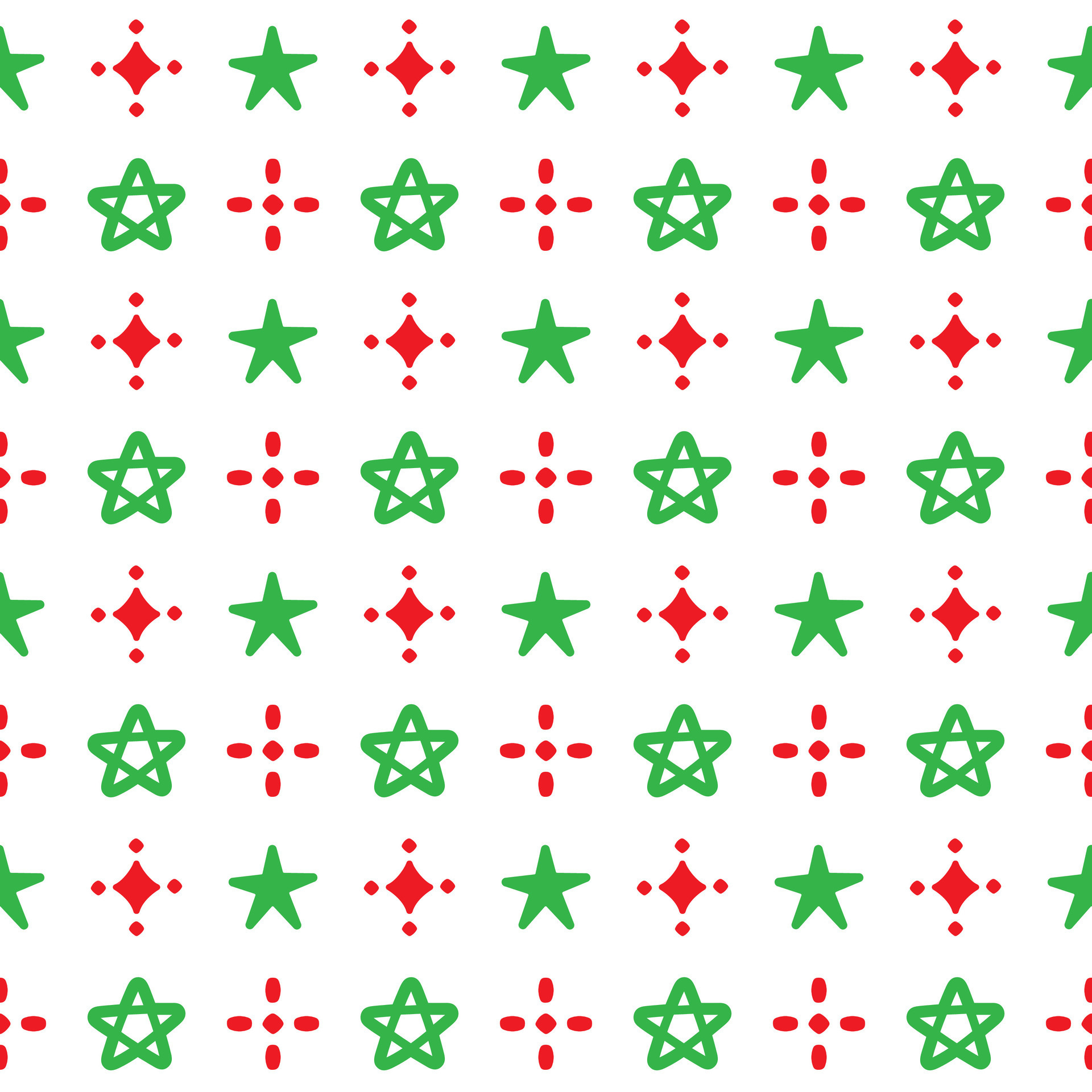 Seamless Pattern Stars Green and Red On White Background 46584228 Vector Art at Vecteezy