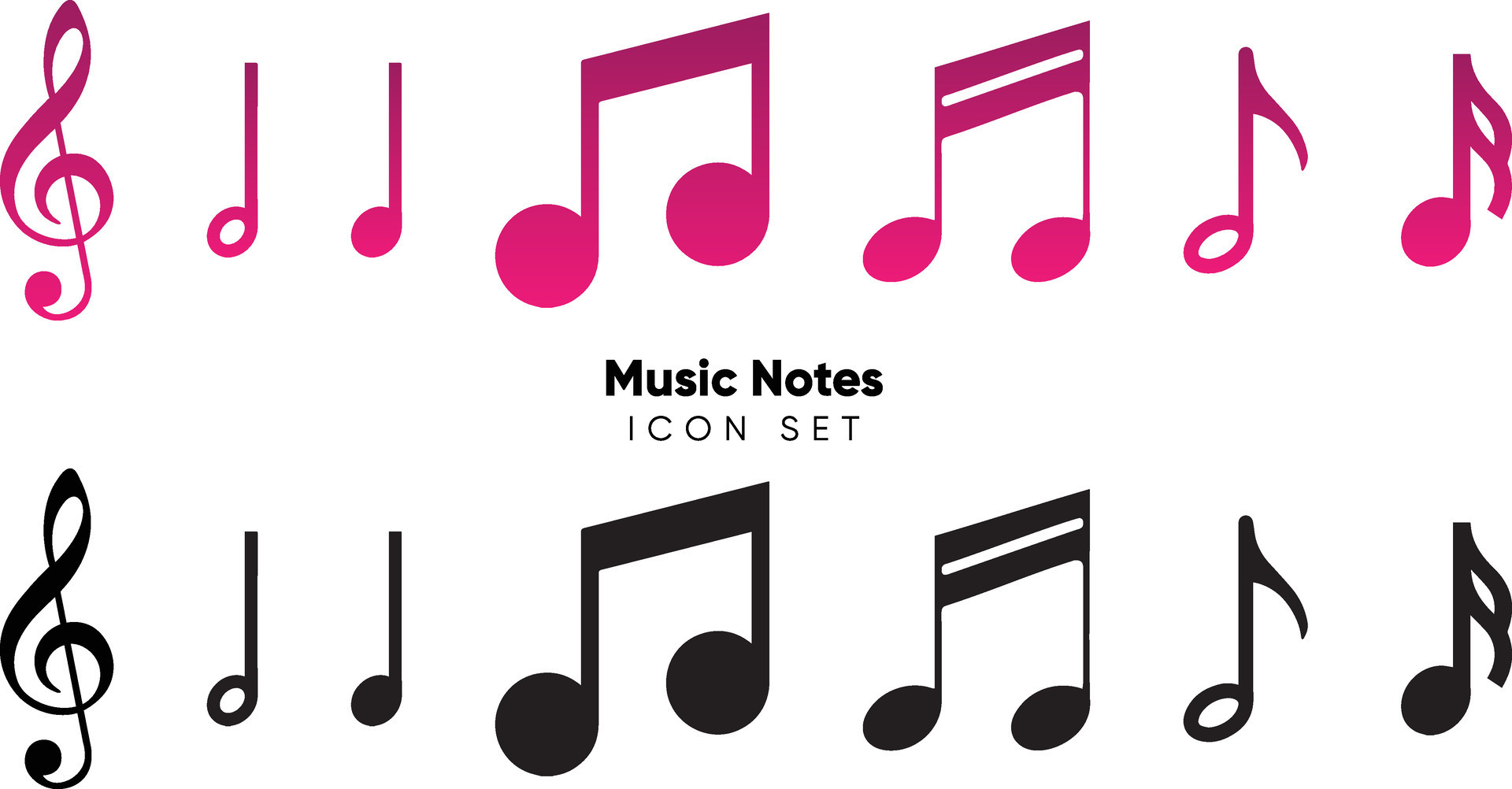 Set of all Musical notes Symbols and Annotations notes icon set, Music ...