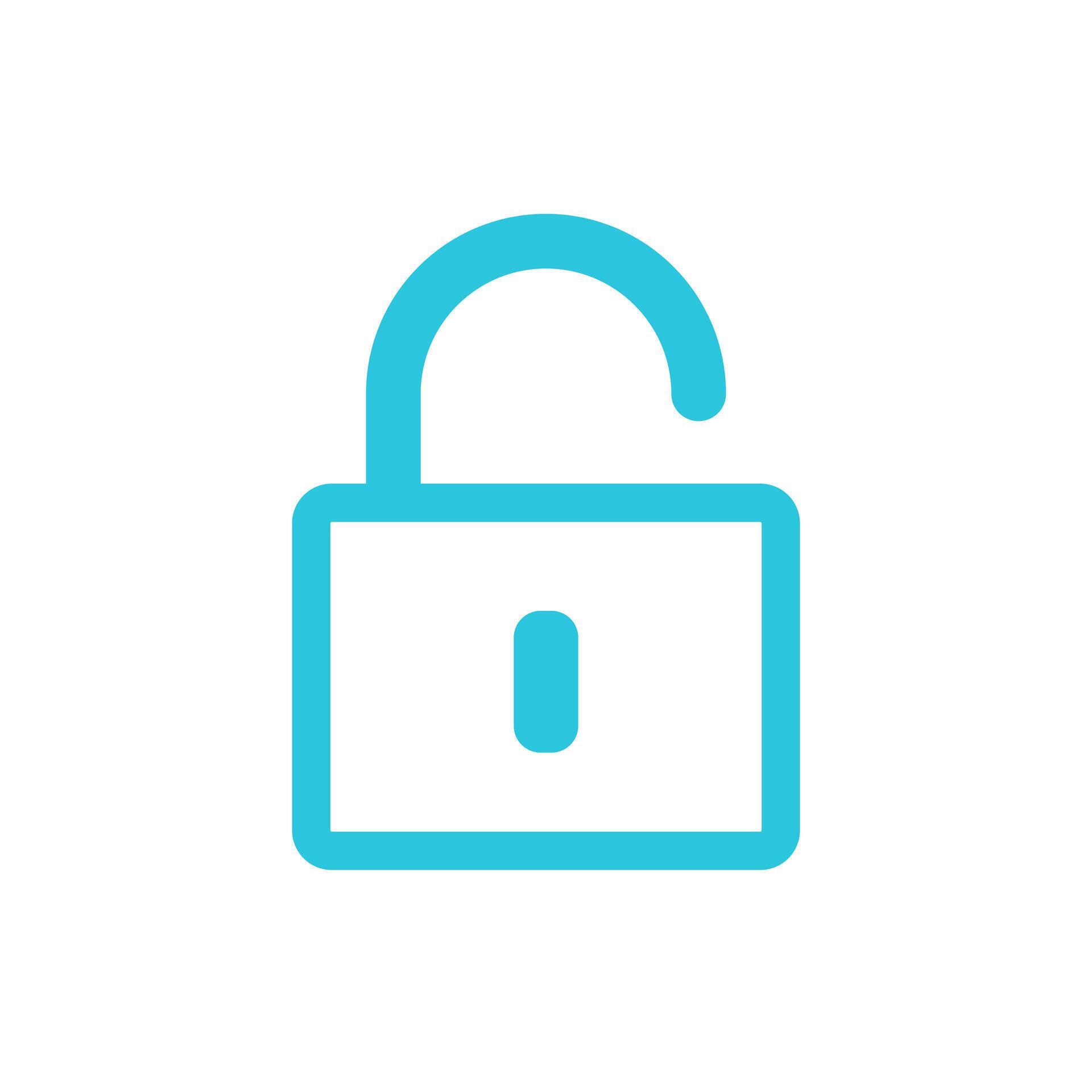 Unlock Simple security padlock. Isolated on white background. From blue ... Unlock Simple security padlock. Isolated on white background. From blue ...