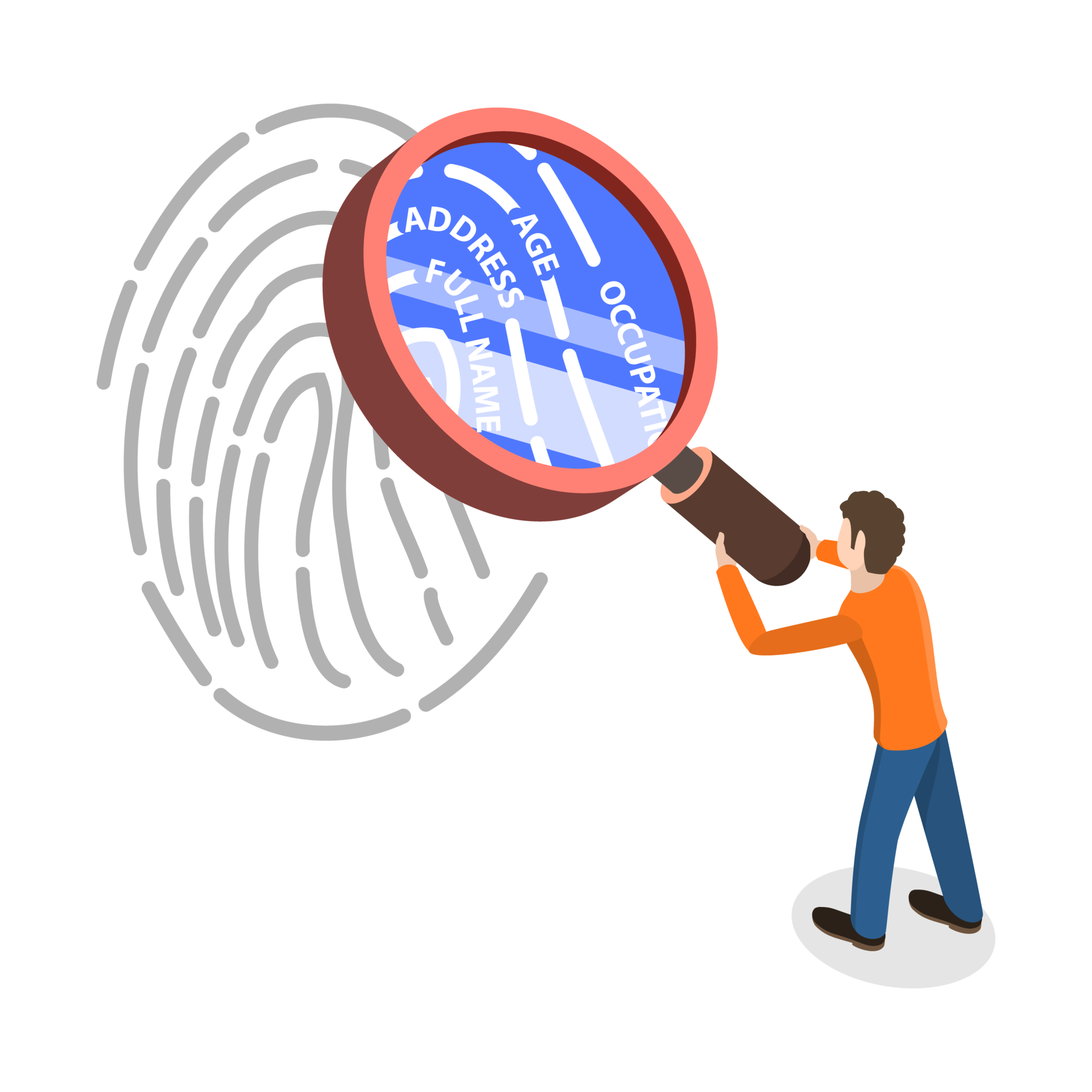 3d Isometric Flat Conceptual Illustration Of Biometric Information 46585568 Png