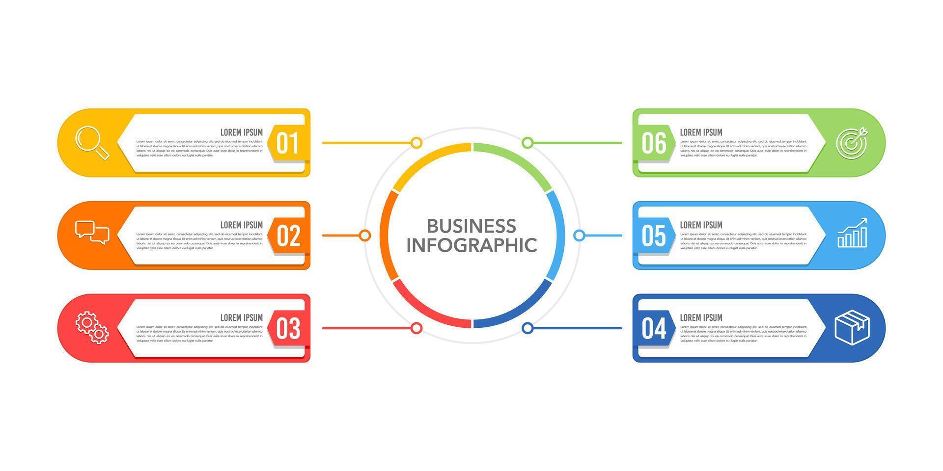 Business development process infographic 6 steps or options for a ...