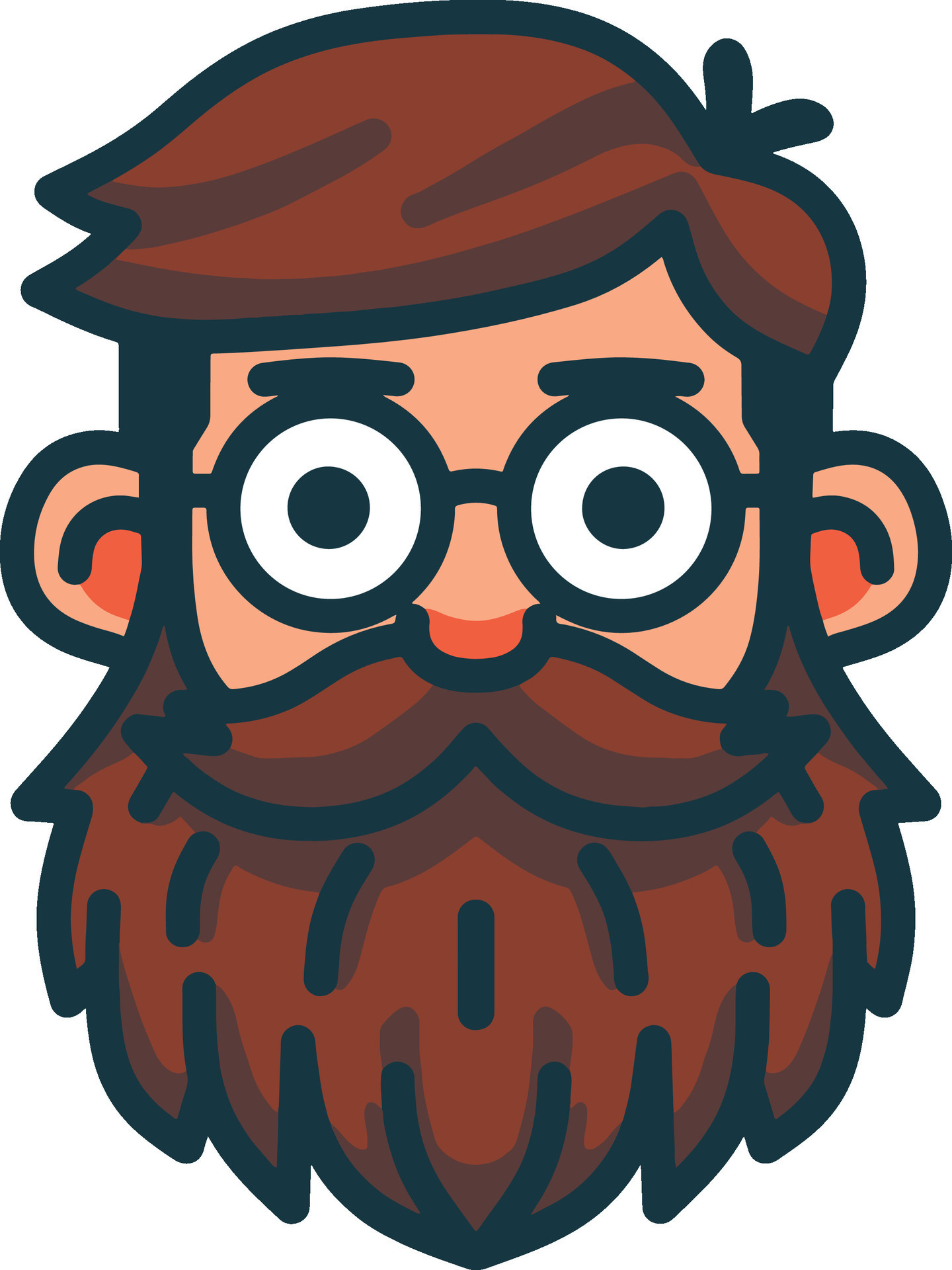 Hipster Beard Man Cartoon Illustrations 46587133 Vector Art At Vecteezy