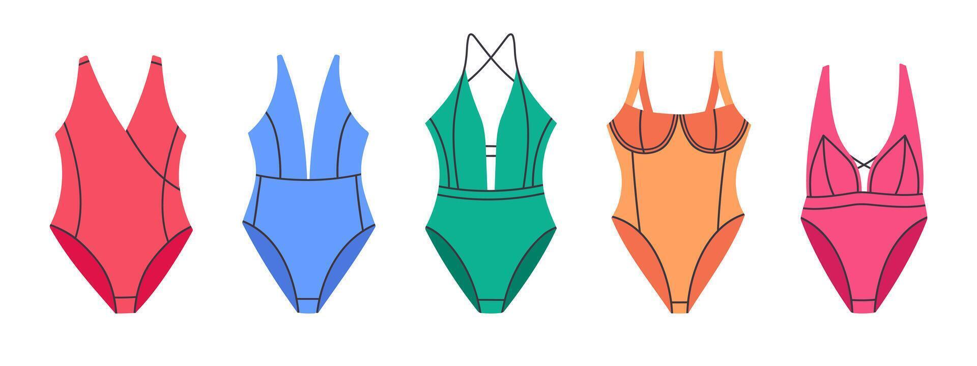 One Piece Swimsuits Summer Vacation Ladies Swimwear Fashionable Beach