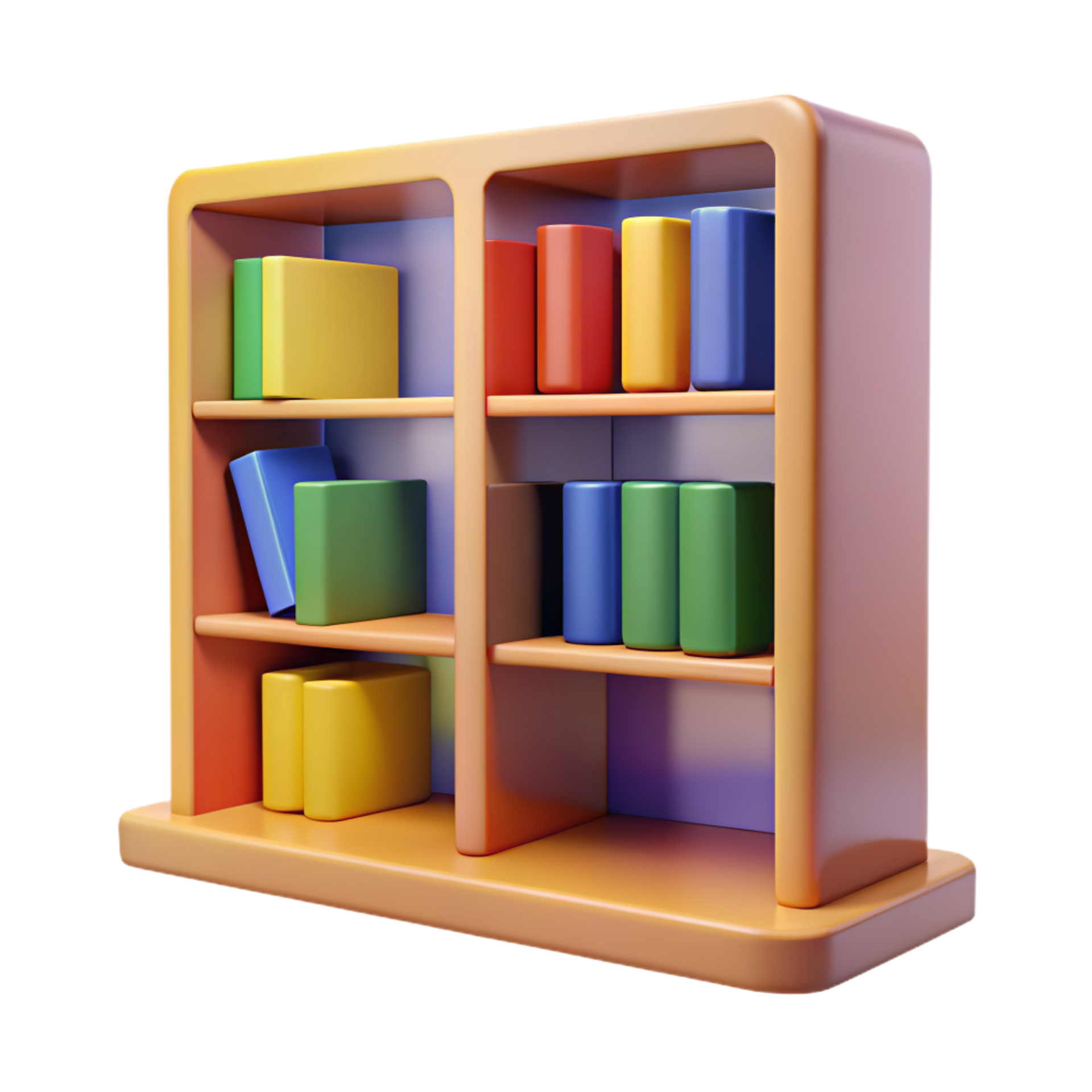 Bookshelf 3d Asset 46594875 Png