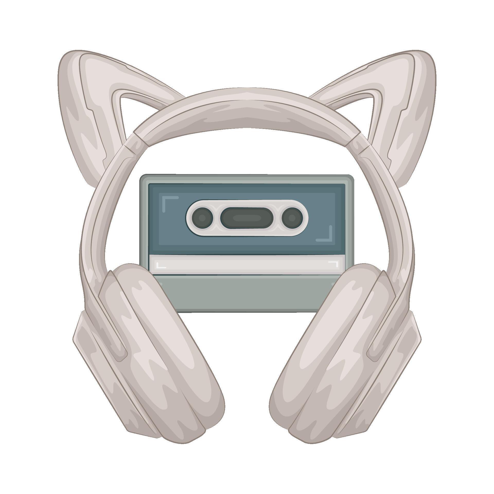 Illustration Of Cat Ear Headphone 46596905 Vector Art At Vecteezy