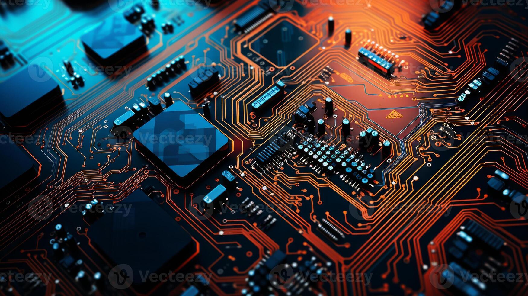 AI. Circuit board. Central Computer Processors CPU concept. Neural network 46597843 Stock Photo ...