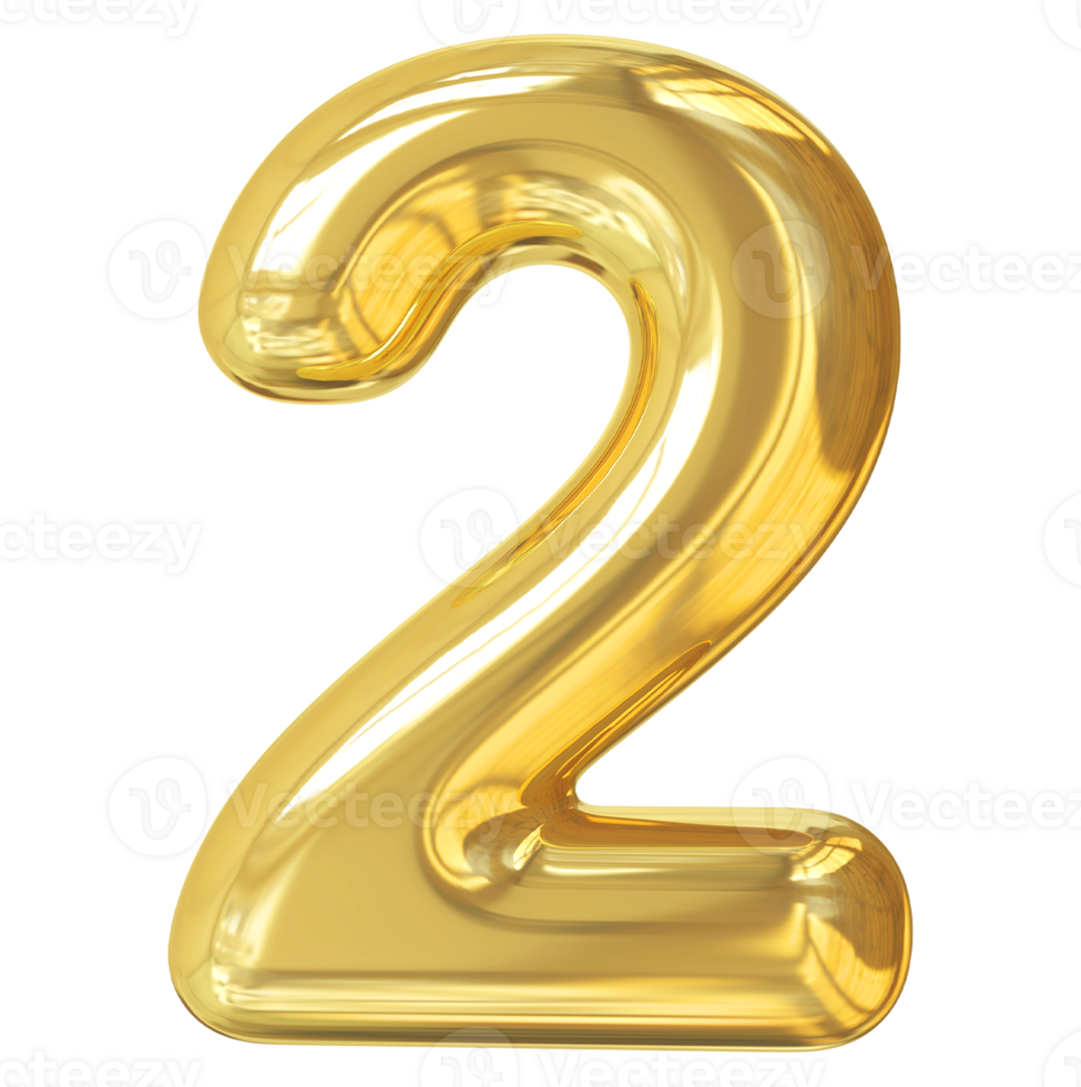 Gold 3D Number 2 46599148 PNG Gold 3D Number 2 46599148 PNG