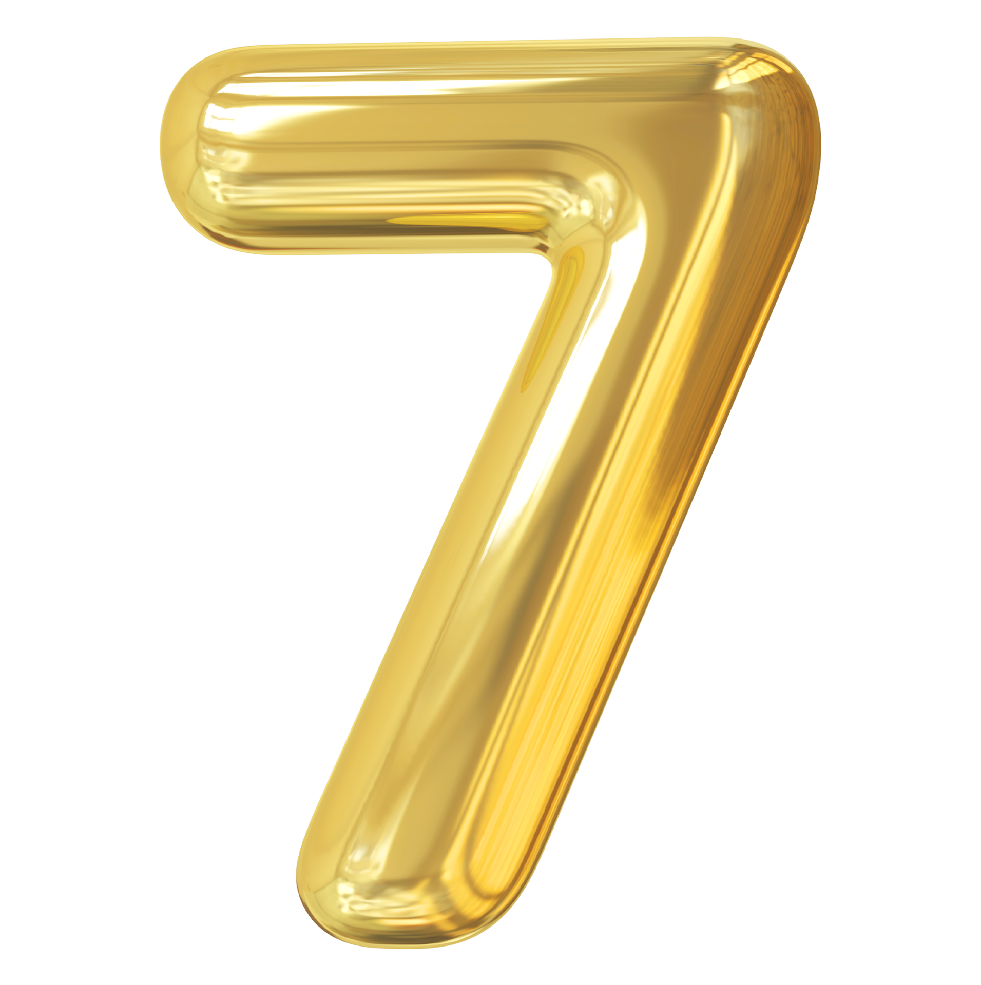 Gold 3d Number 7 46599174 Png