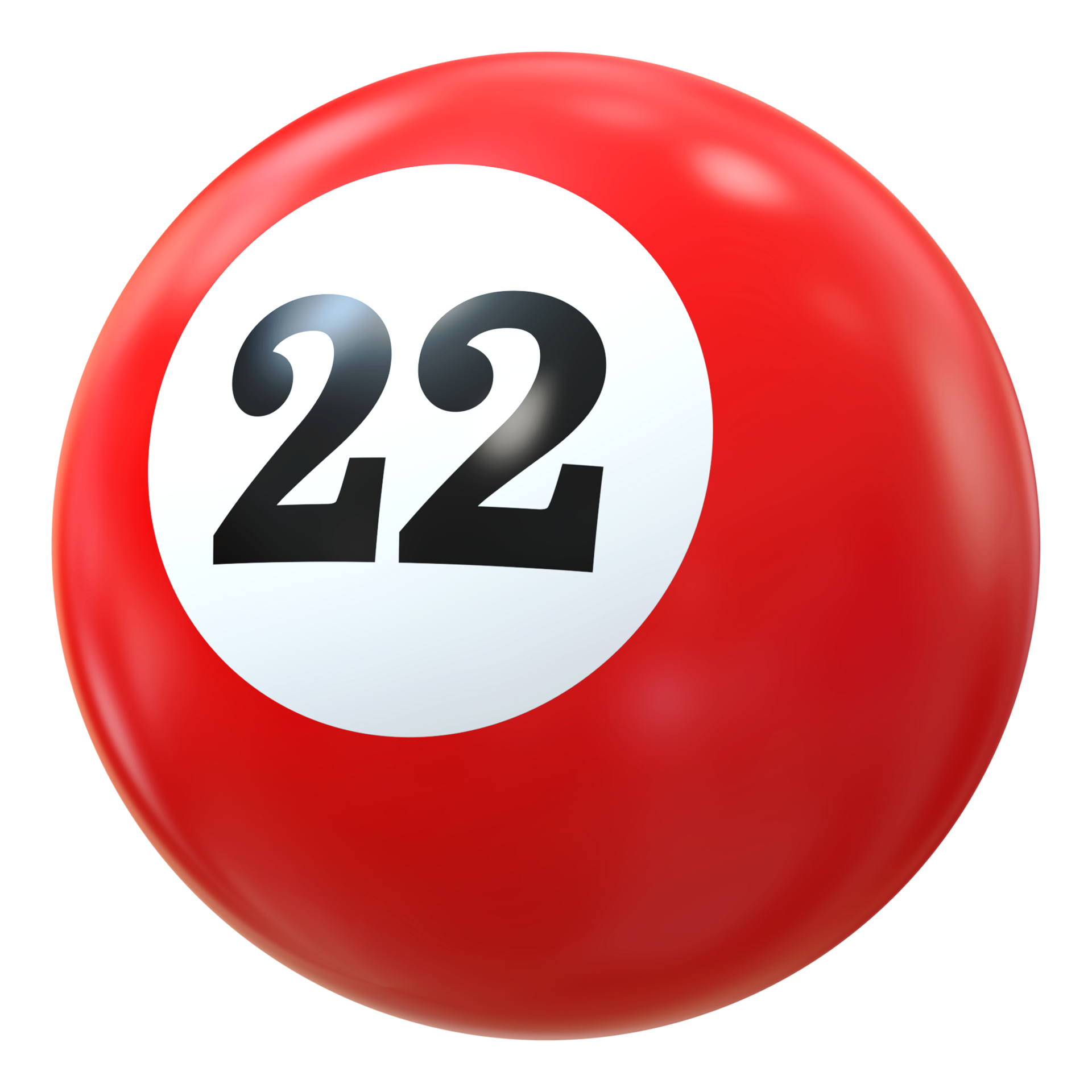 22 number 3d ball red 46599560 PNG
