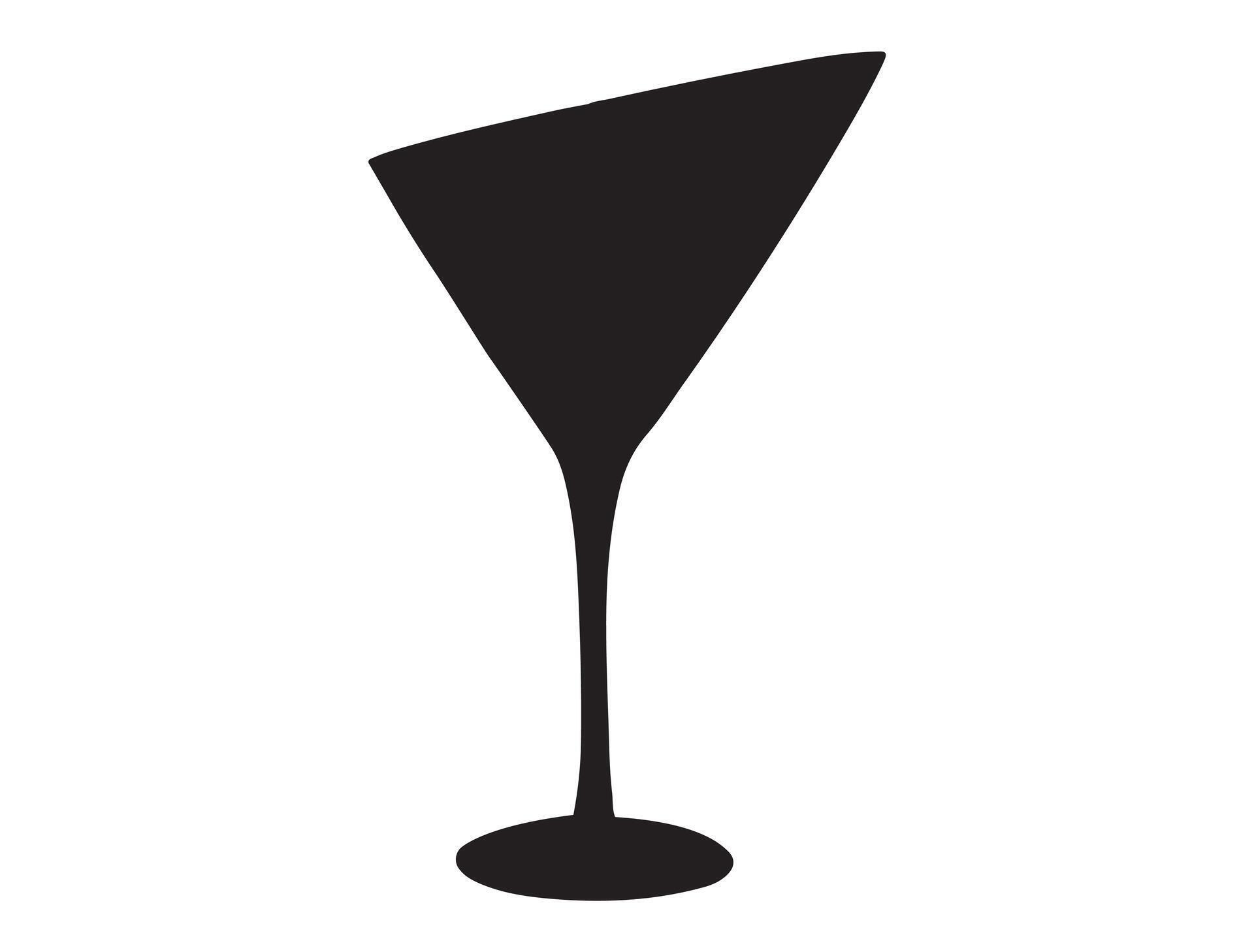 Martini Glass Silhouette On White Background 46602083 Vector Art At Vecteezy