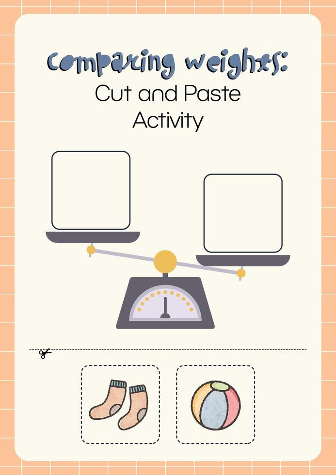 cut and paste comparing weight worksheet for kids fun education ... cut and paste comparing weight worksheet for kids fun education ...